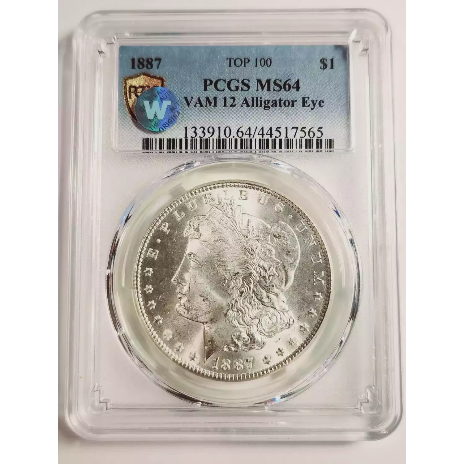 1887 Morgan Silver Dollar PCGS MS-64 VAM 12 - ALLIGATOR EYE - TOP 100 ...