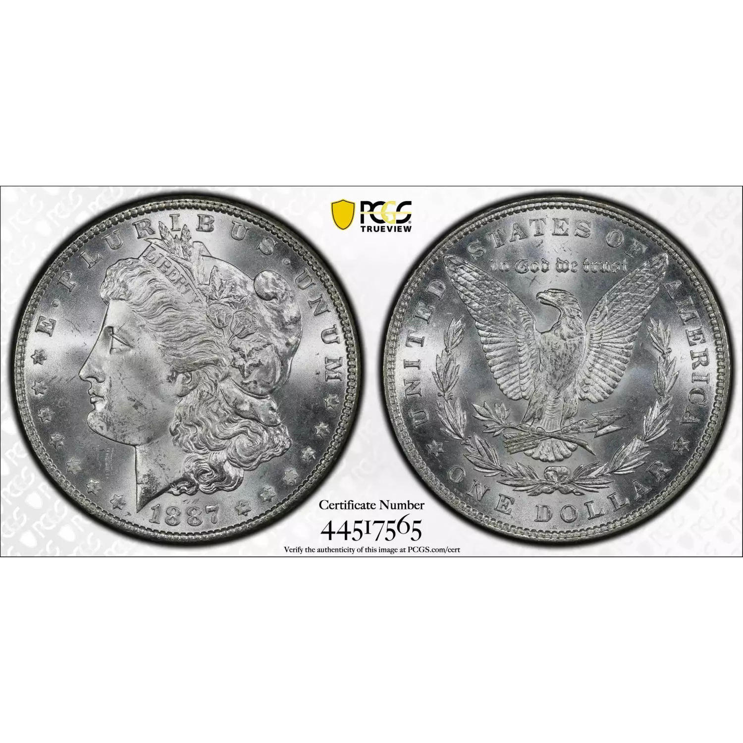 1887 Morgan Silver Dollar PCGS MS-64 VAM 12 - ALLIGATOR EYE - TOP 100 ...