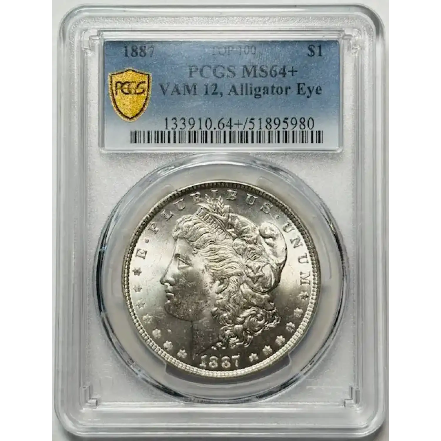 1887 Morgan Silver Dollar PCGS MS-64+ VAM 12 Alligator Eye - Bob Paul ...