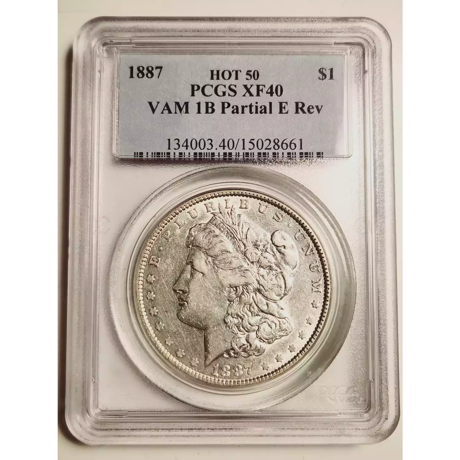 1887 Morgan Silver Dollar PCGS XF-40 VAM 1B - Partial E Rev - Hot 50 - Bob Paul Rare Coins