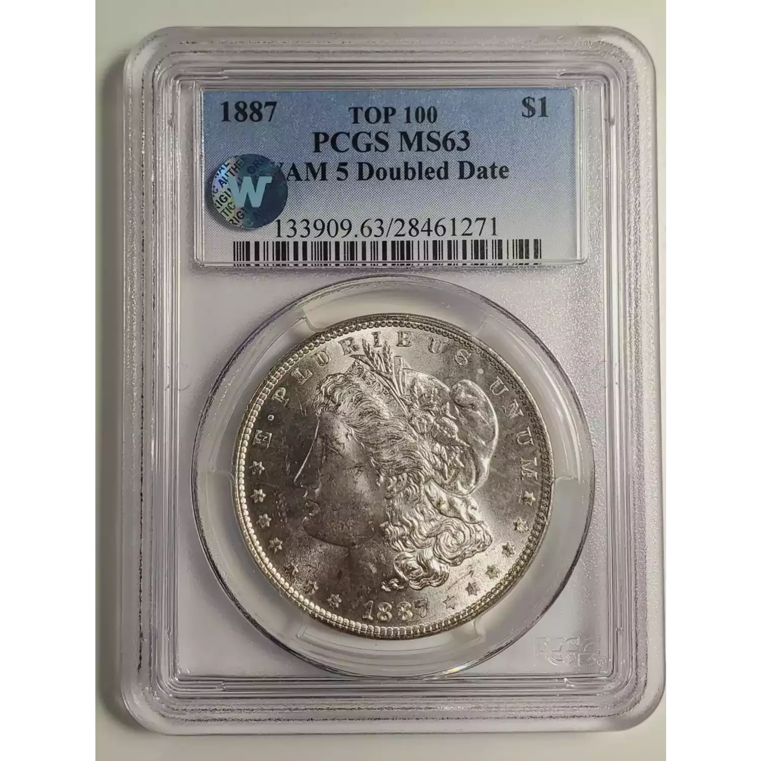 1887 Morgan Silver Dollar PCGS MS-63 VAM 5 - Double Date - Top 100 ...