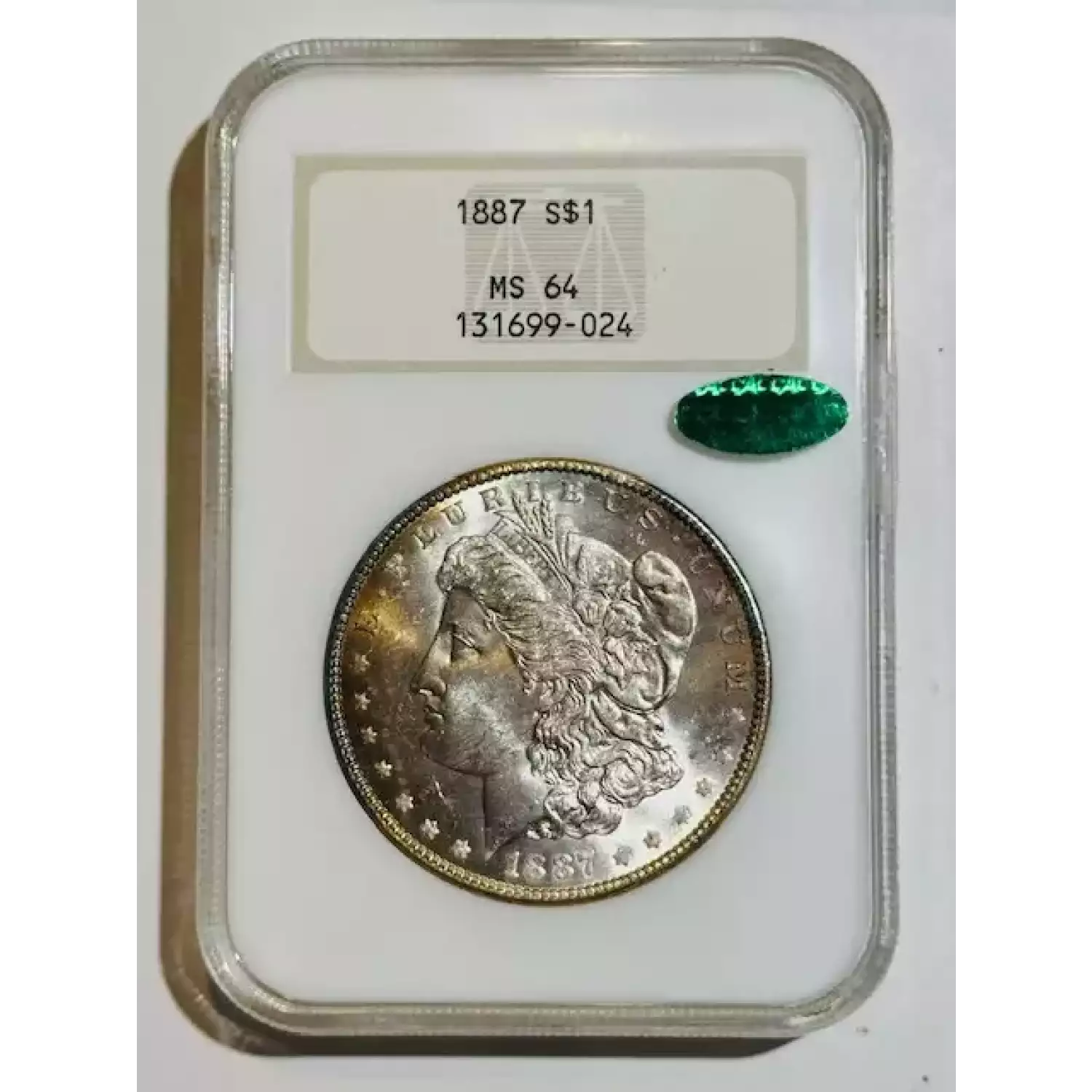 1887 Morgan Silver Dollar NGC MS-64 CAC - Bob Paul Rare Coins