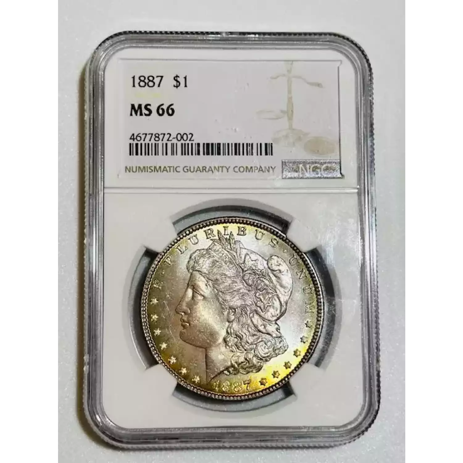 1887 Morgan Silver Dollar NGC MS-66 Very Pretty Toning! - Bob Paul Rare ...