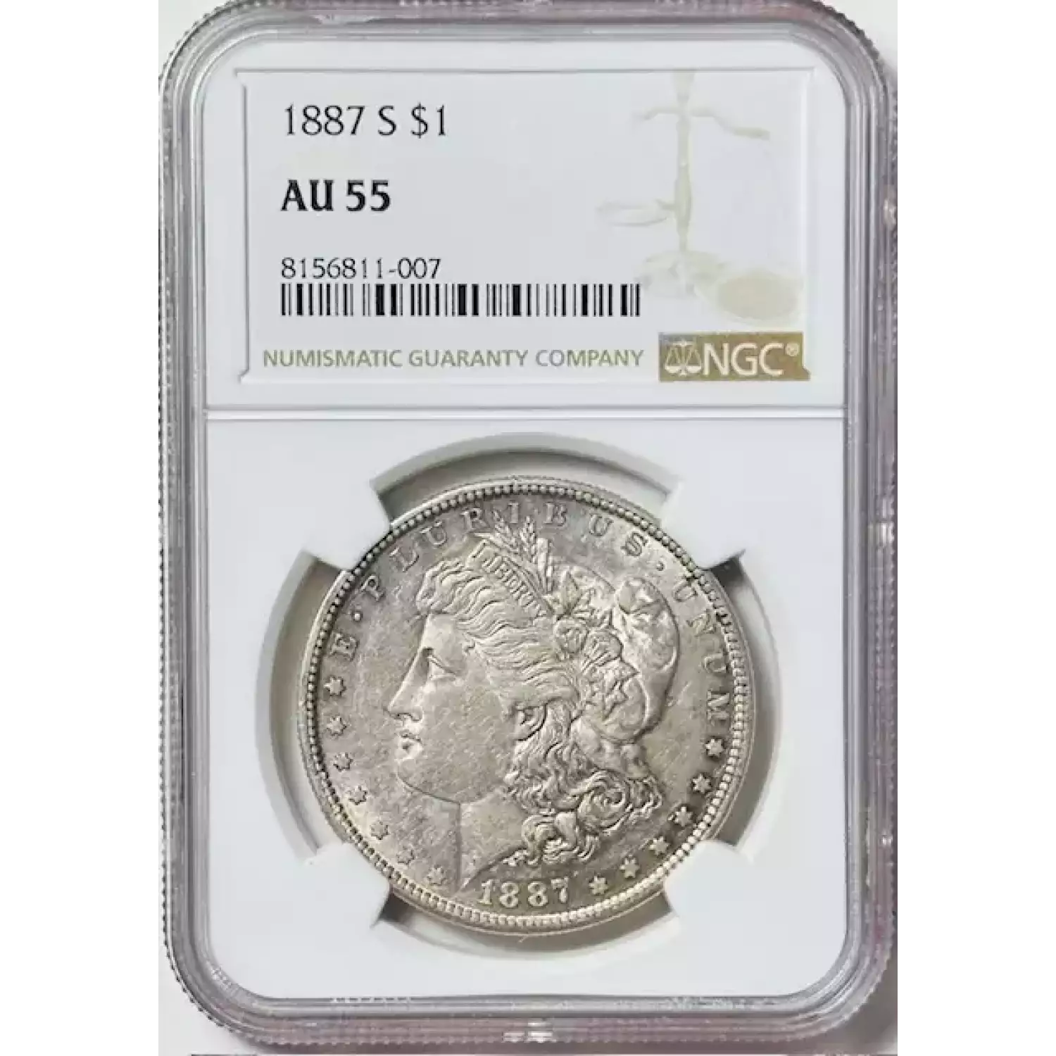 1887-S Morgan Silver Dollar NGC AU-55 - Bob Paul Rare Coins