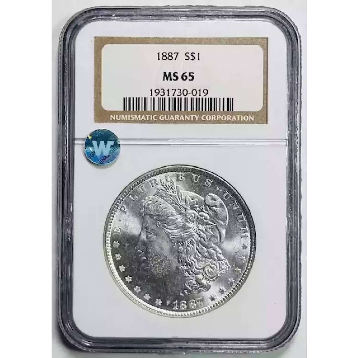 1887 Morgan Silver Dollar NGC MS-65 Sight White - Bob Paul Rare Coins