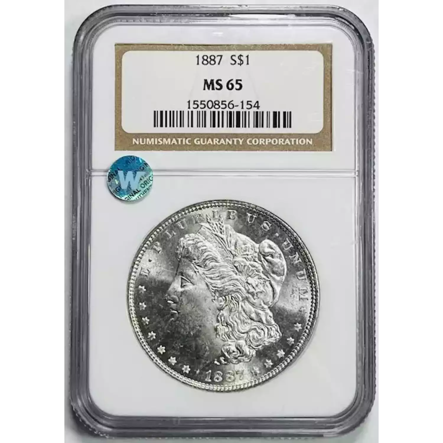 1887 Morgan Silver Dollar NGC MS-65 Sight White - Bob Paul Rare Coins