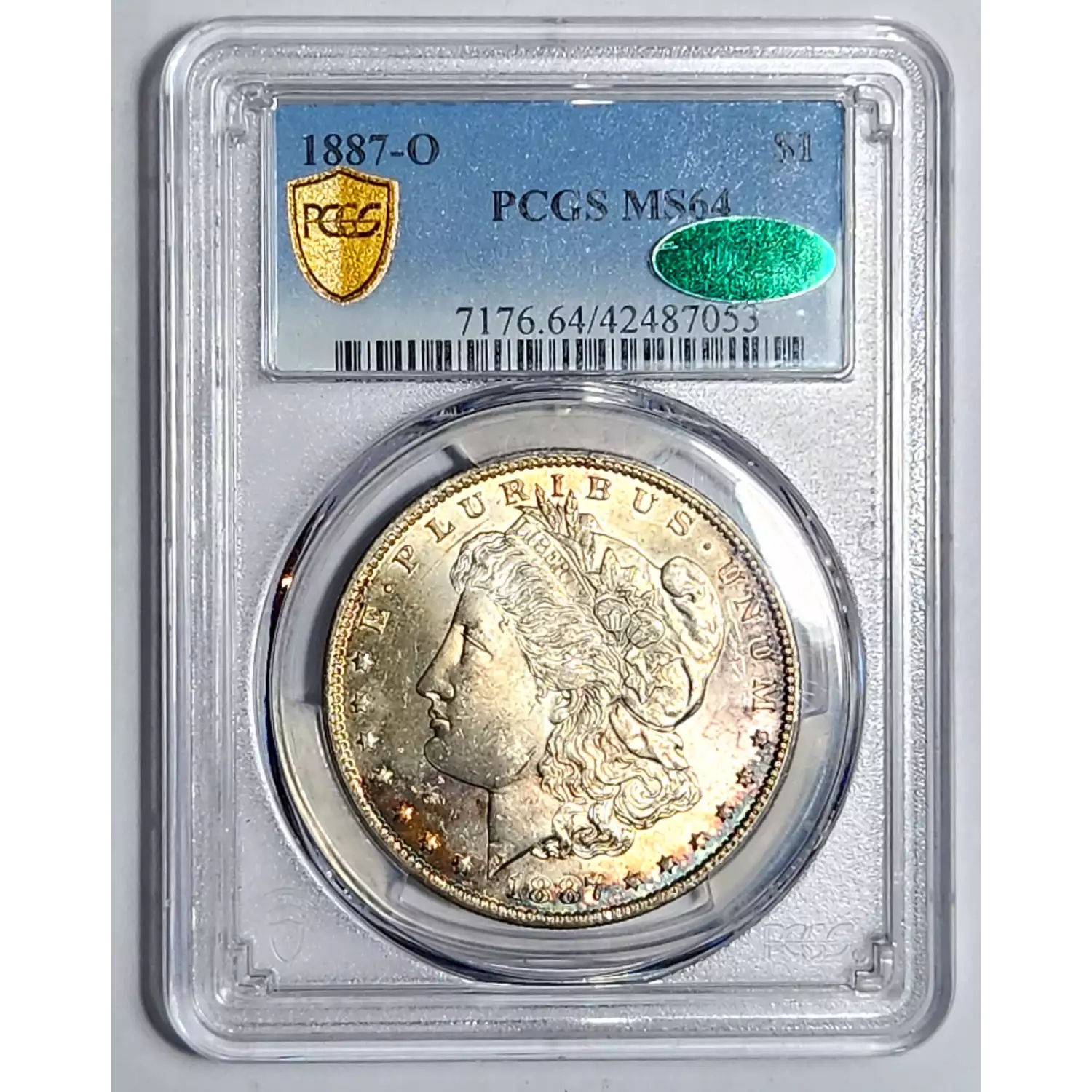 1887-O Morgan Silver Dollar PCGS MS-64 - CAC CAC - Bob Paul Rare Coins