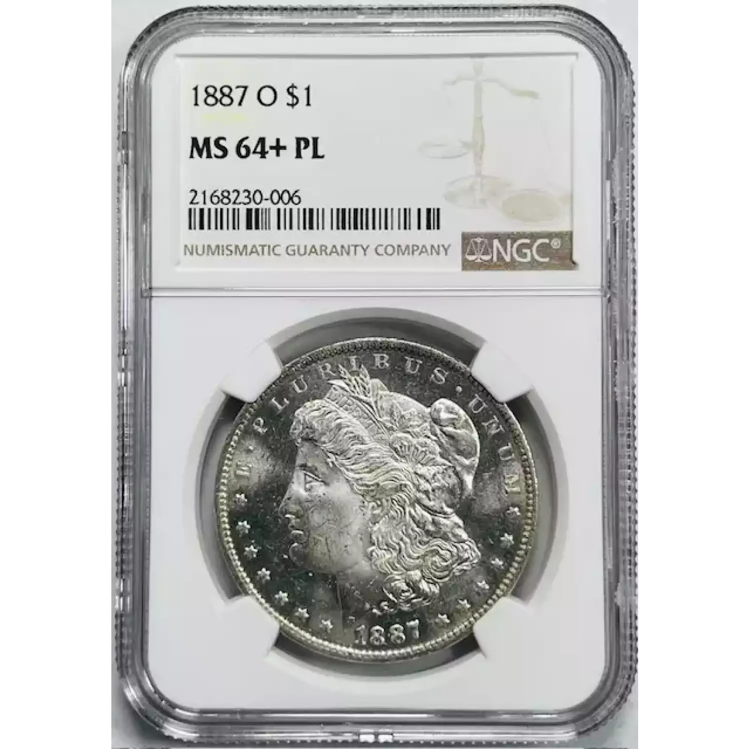 1887-O Morgan Silver Dollar NGC MS-64+ PL Tough PL Date - Bob Paul Rare Coins