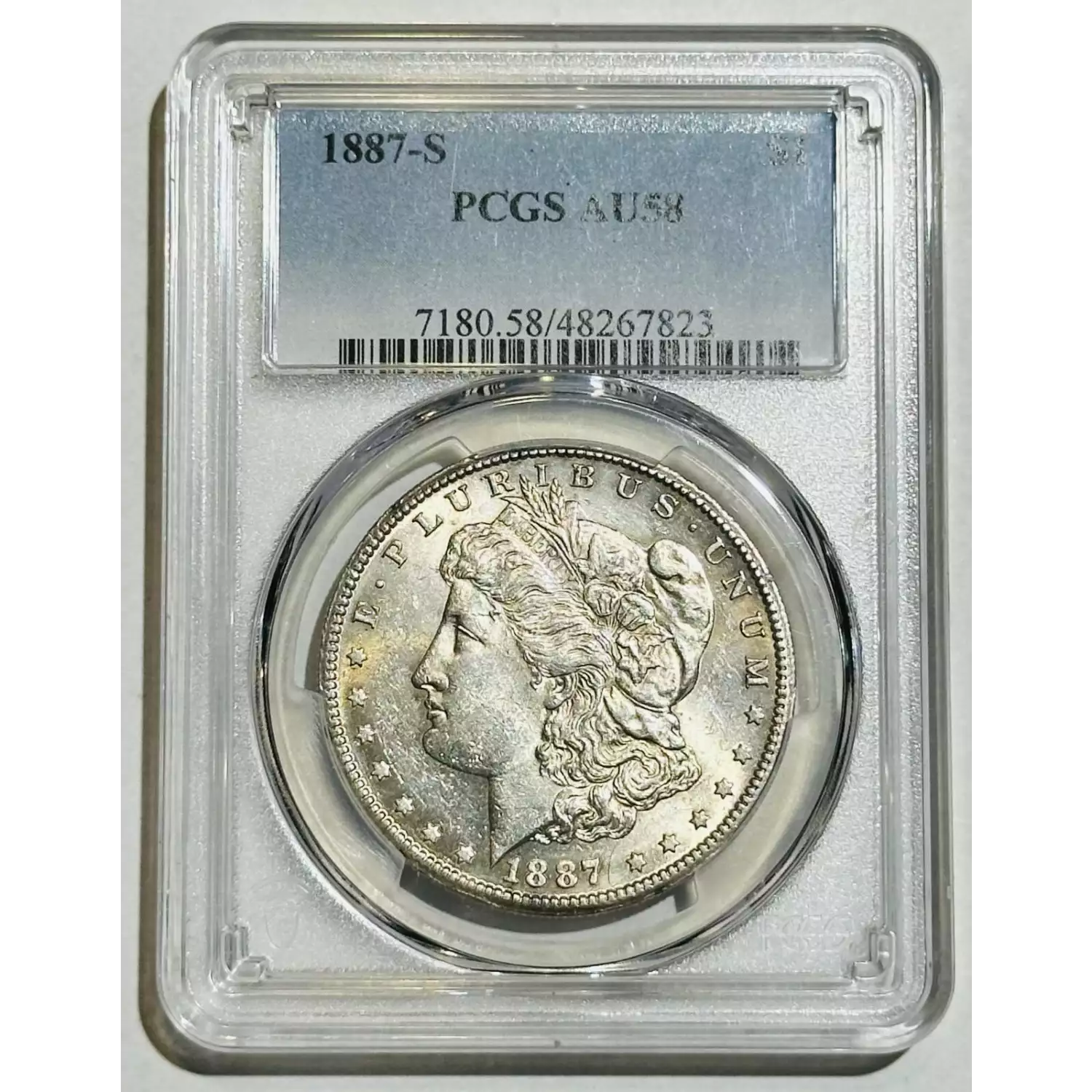 1887-S Morgan Silver Dollar PCGS AU-58 - Bob Paul Rare Coins