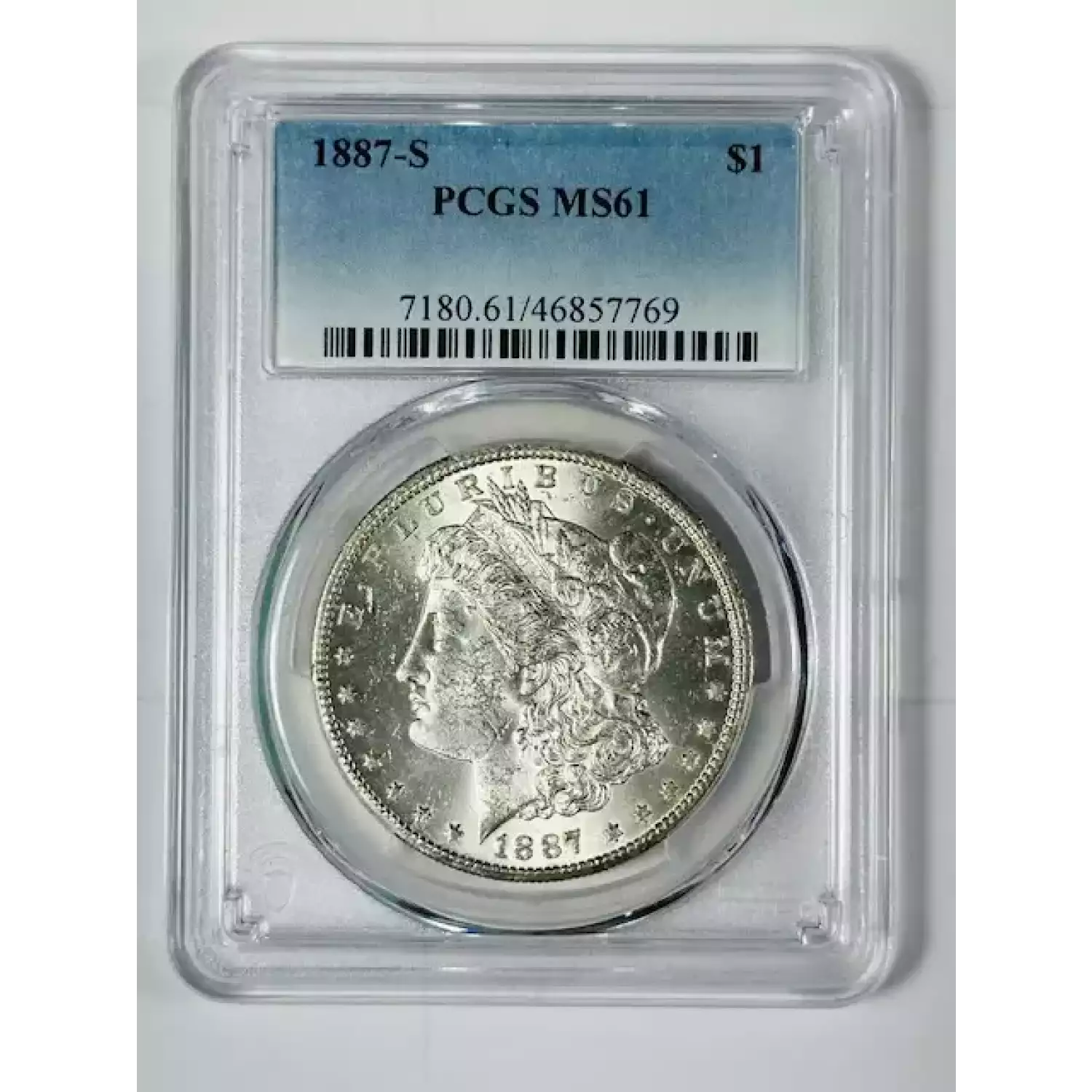 1887-S Morgan Silver Dollar PCGS MS-61 White! - Bob Paul Rare Coins