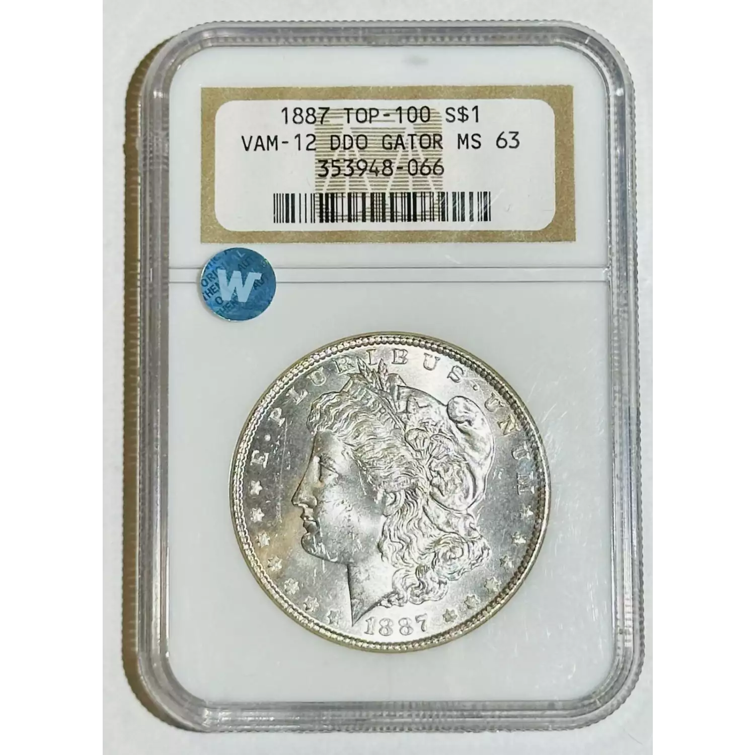 1887 NGC MS-63 VAM-12 DDO GATOR EYE Morgan Silver Dollar Sight White ...