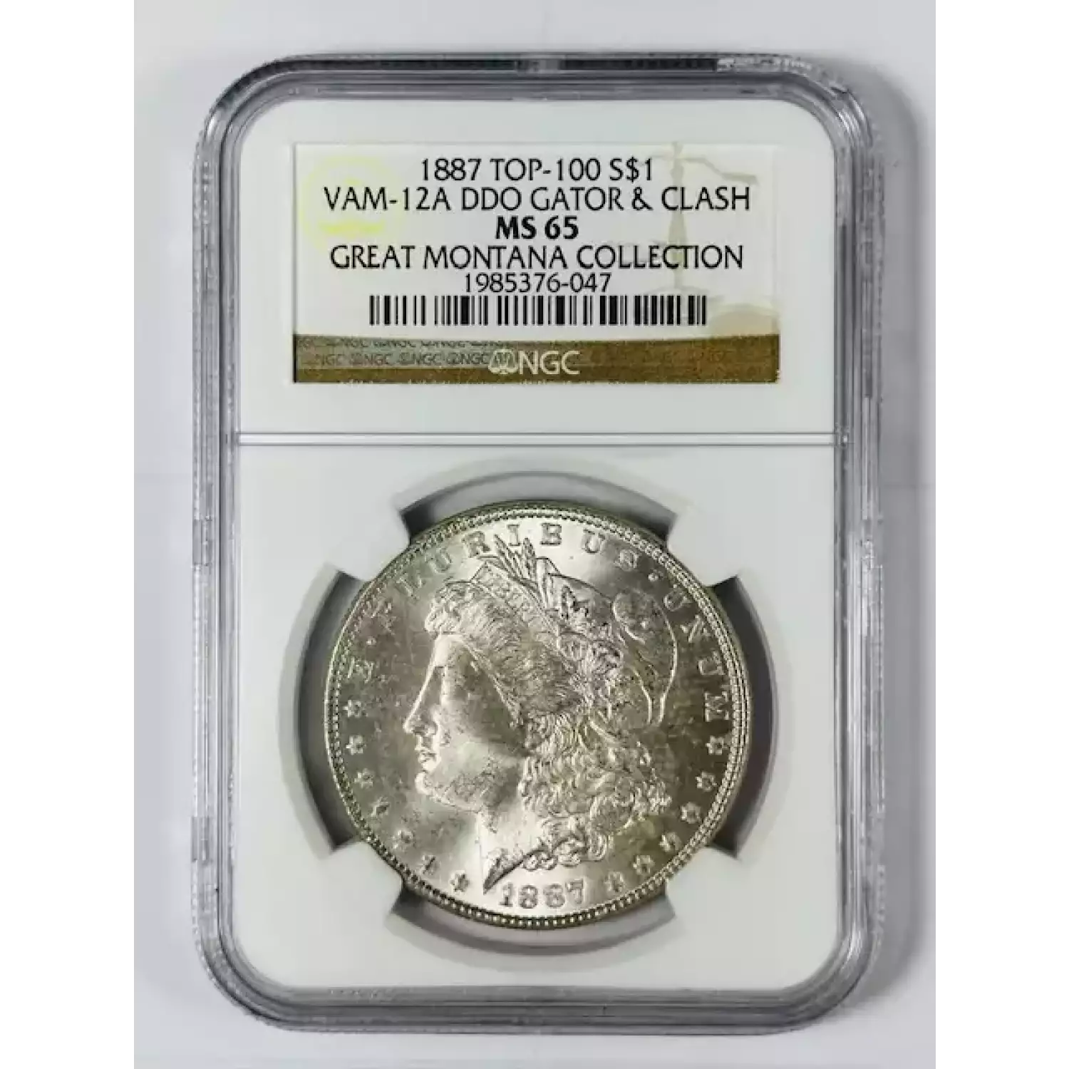 1887 Morgan Silver Dollar NGC MS-65 VAM-12A DDO GATOR & CLASH - Bob ...