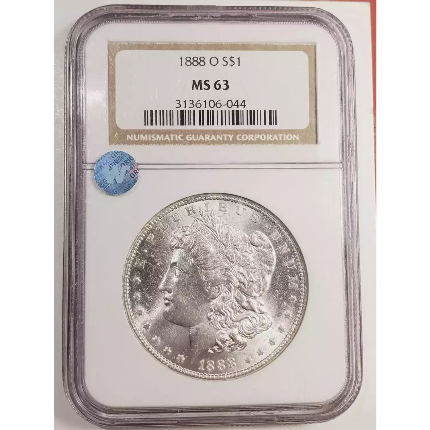 1888-O Morgan Silver Dollar NGC MS-63 Sight White - Bob Paul Rare Coins