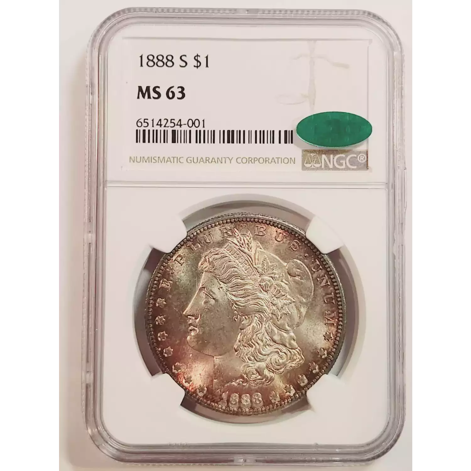 1888-S Morgan Silver Dollar NGC MS-63 CAC - Bob Paul Rare Coins