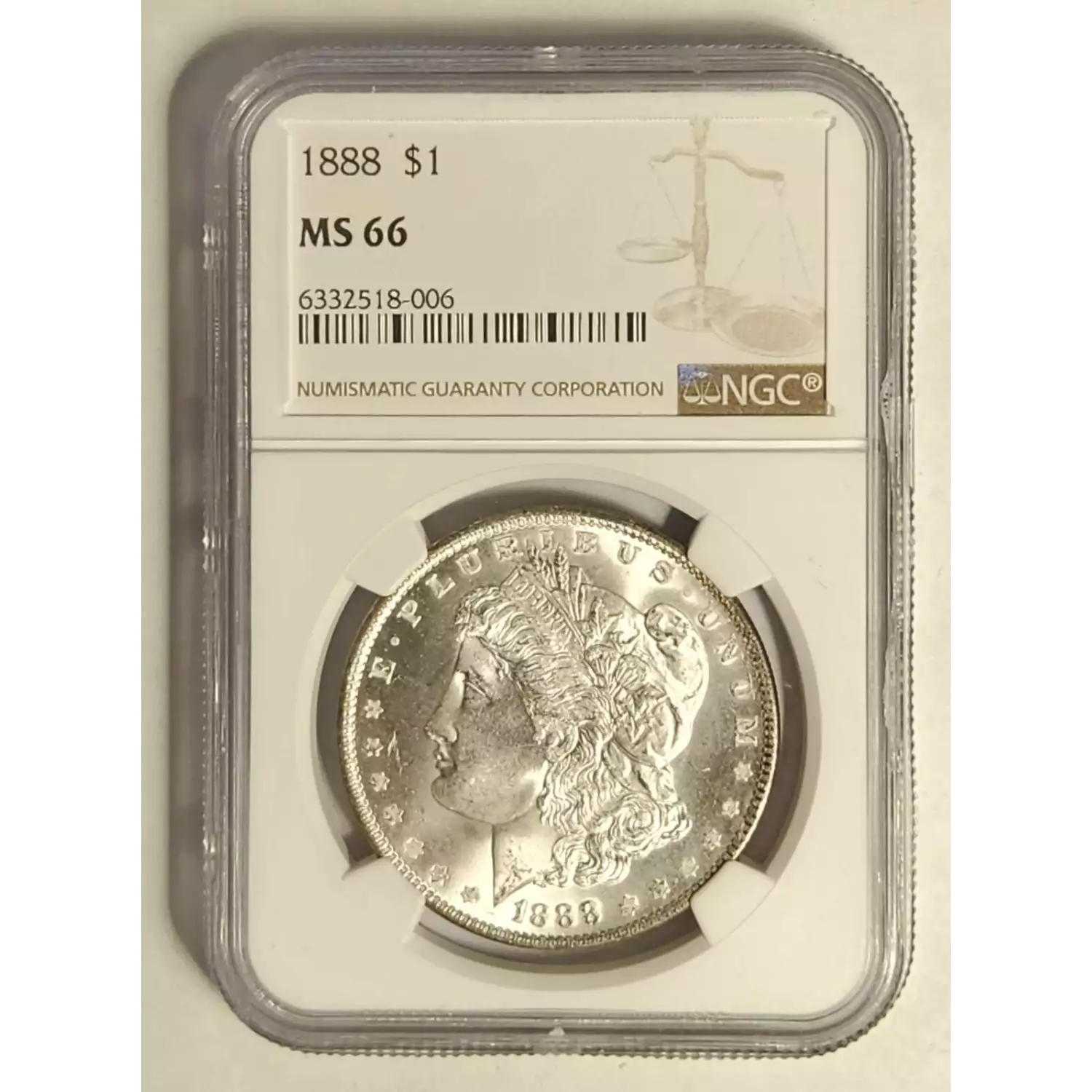 1888 Morgan Silver Dollar NGC MS-66 - WOW - GREAT CHEAK - Bob Paul Rare Coins