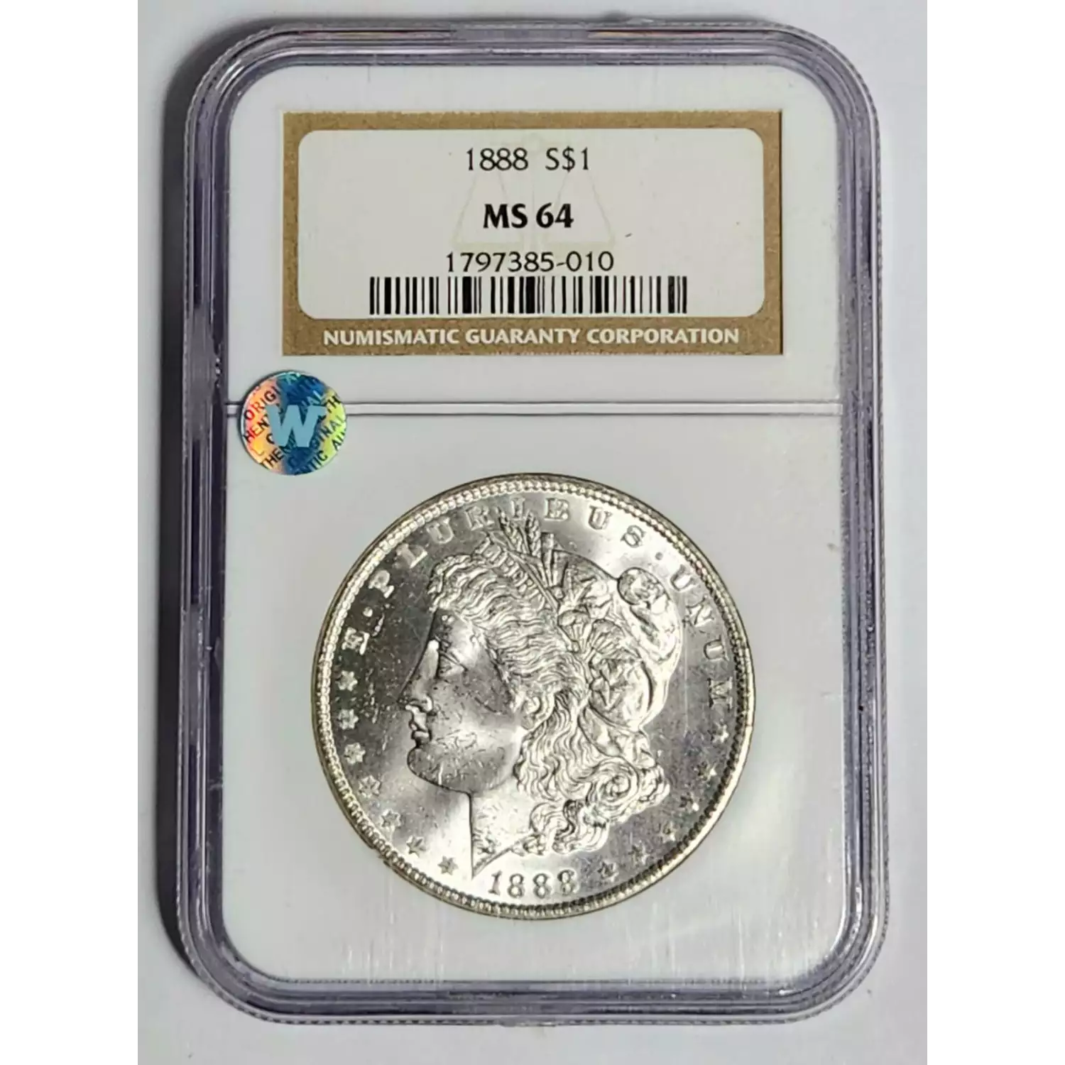 1888 Morgan Silver Dollar NGC MS-64 Sight White - Bob Paul Rare Coins