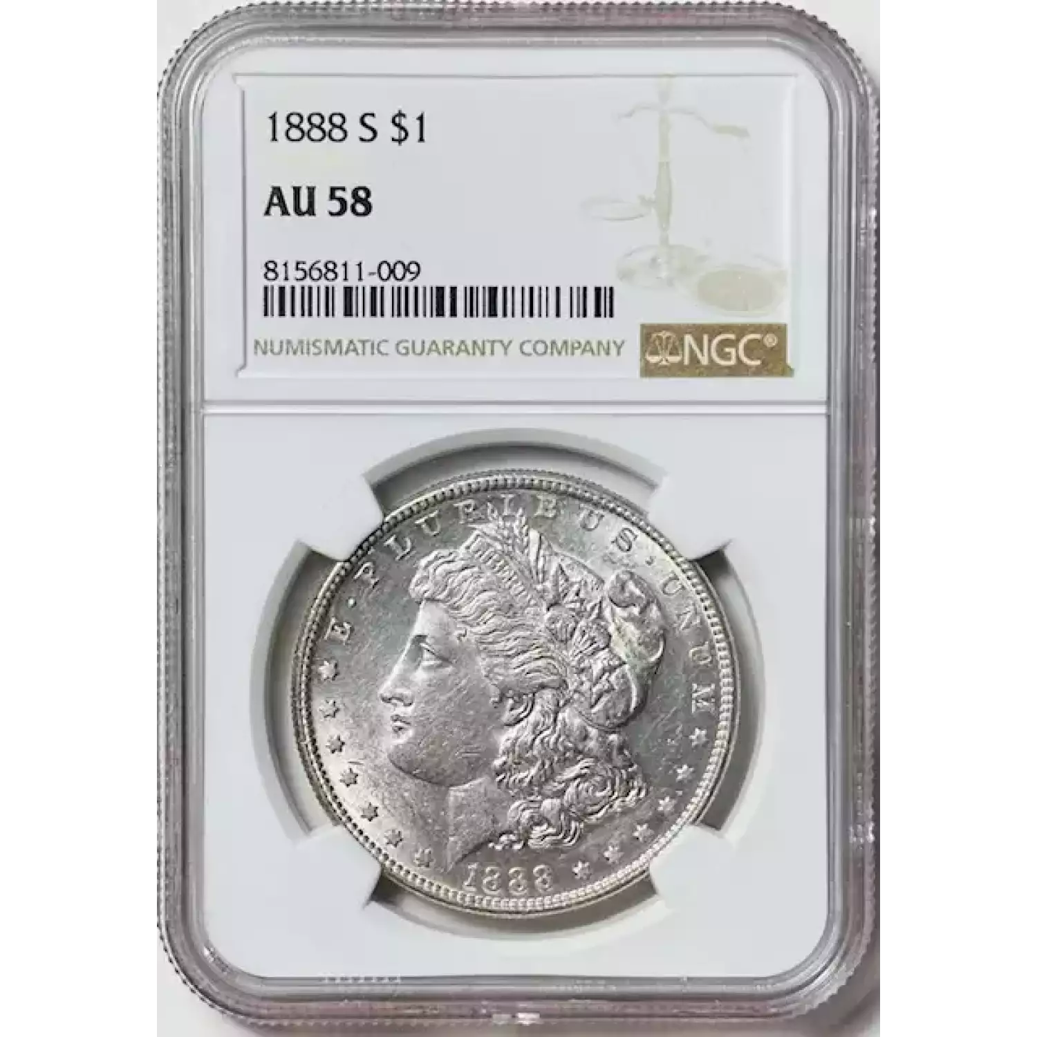 1888-S Morgan Silver Dollar NGC AU-58 - Bob Paul Rare Coins