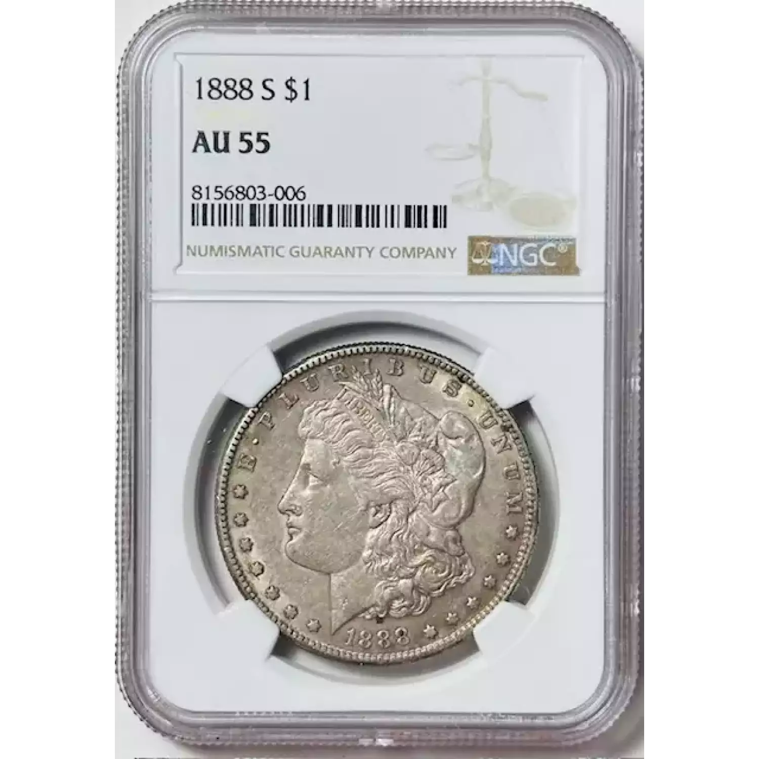 1888-S Morgan Silver Dollar NGC AU-55 - Bob Paul Rare Coins