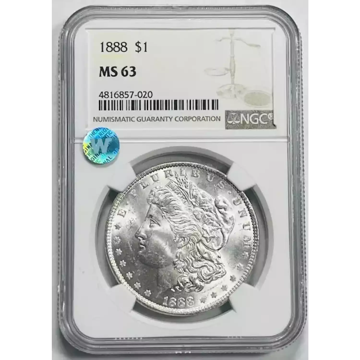1888 Morgan Silver Dollar NGC MS-63 Sight White - Bob Paul Rare Coins