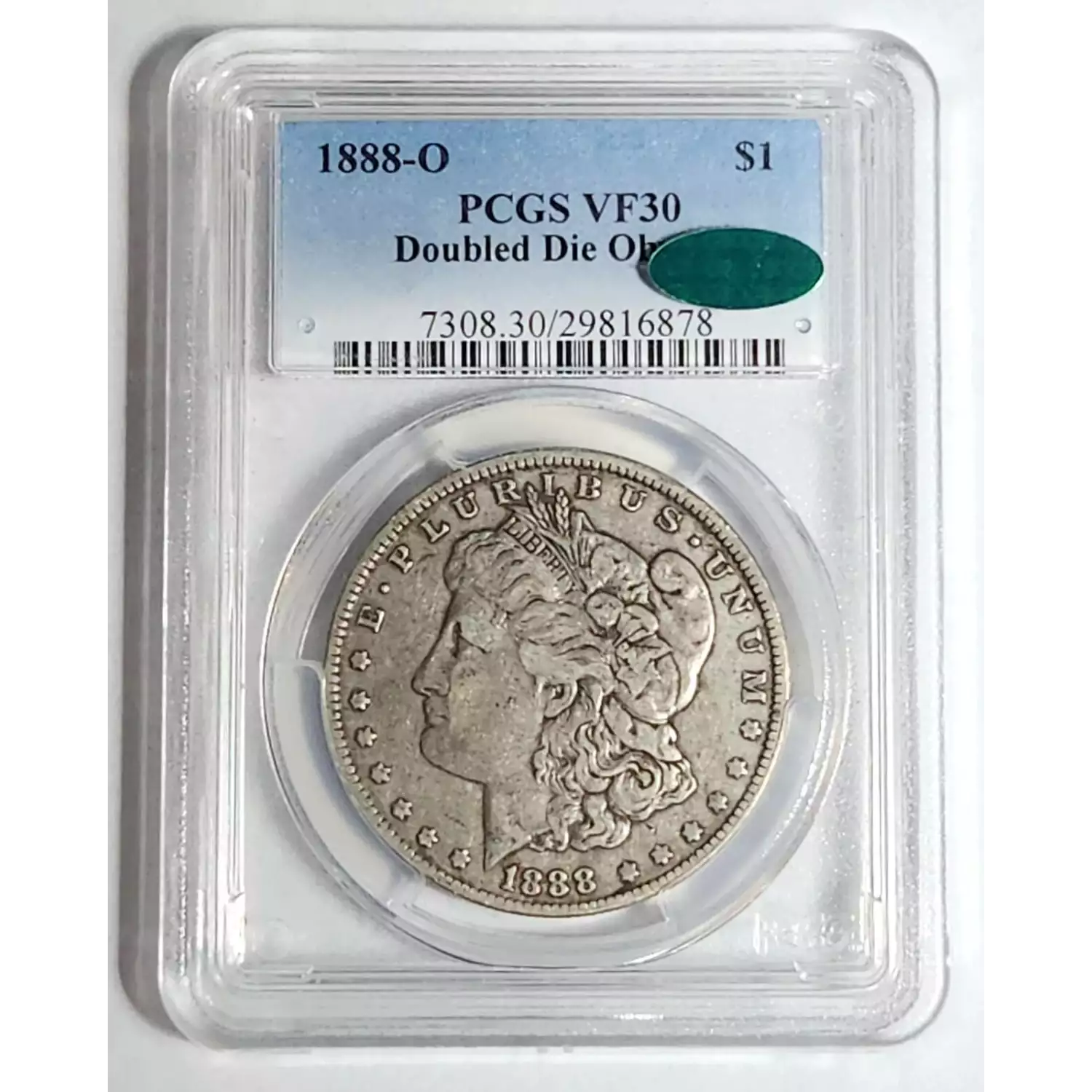 1888-O Morgan Silver Dollar PCGS VF-30 Doubled Die Obv CAC - Bob Paul Rare Coins