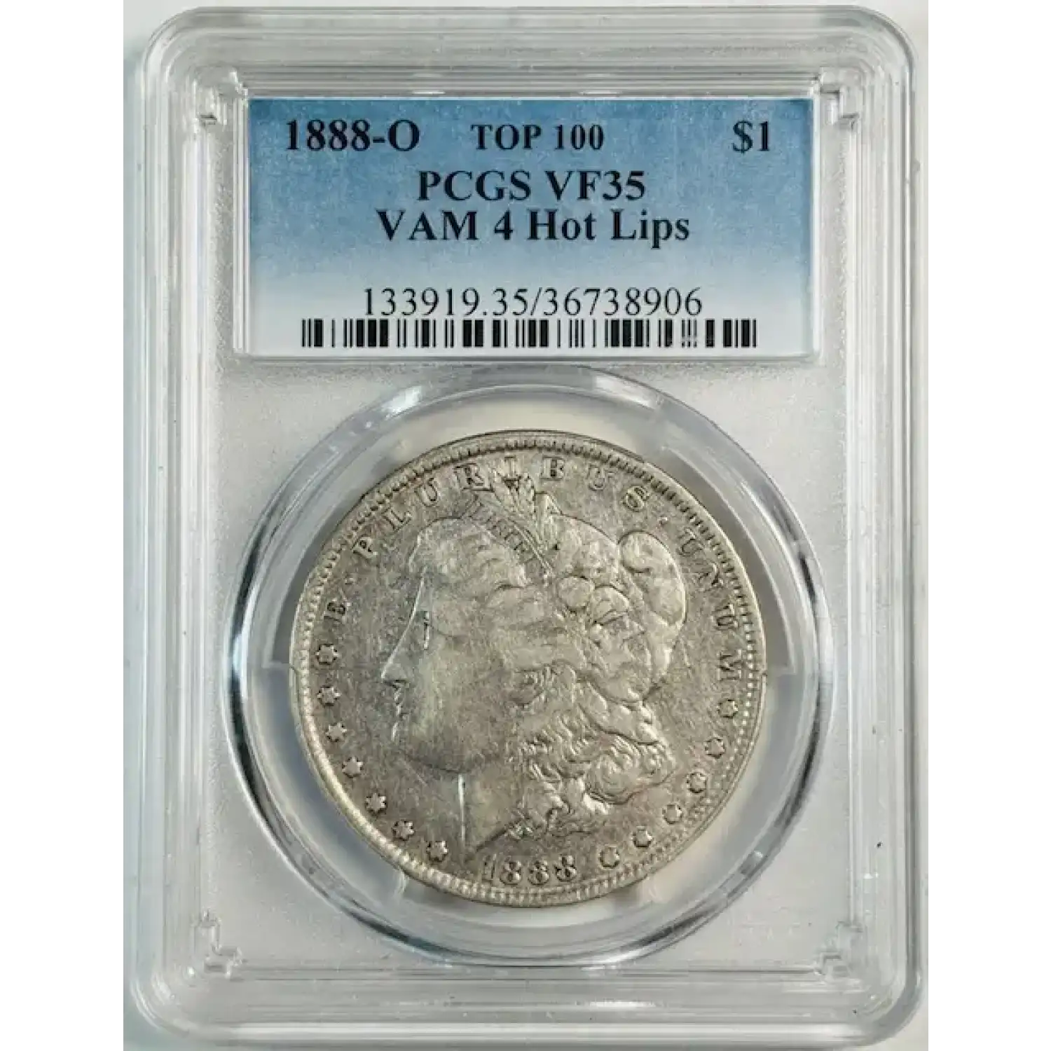 1888-O Morgan Silver Dollar PCGS VF-35 VAM 4 Hot Lips - Bob Paul Rare Coins