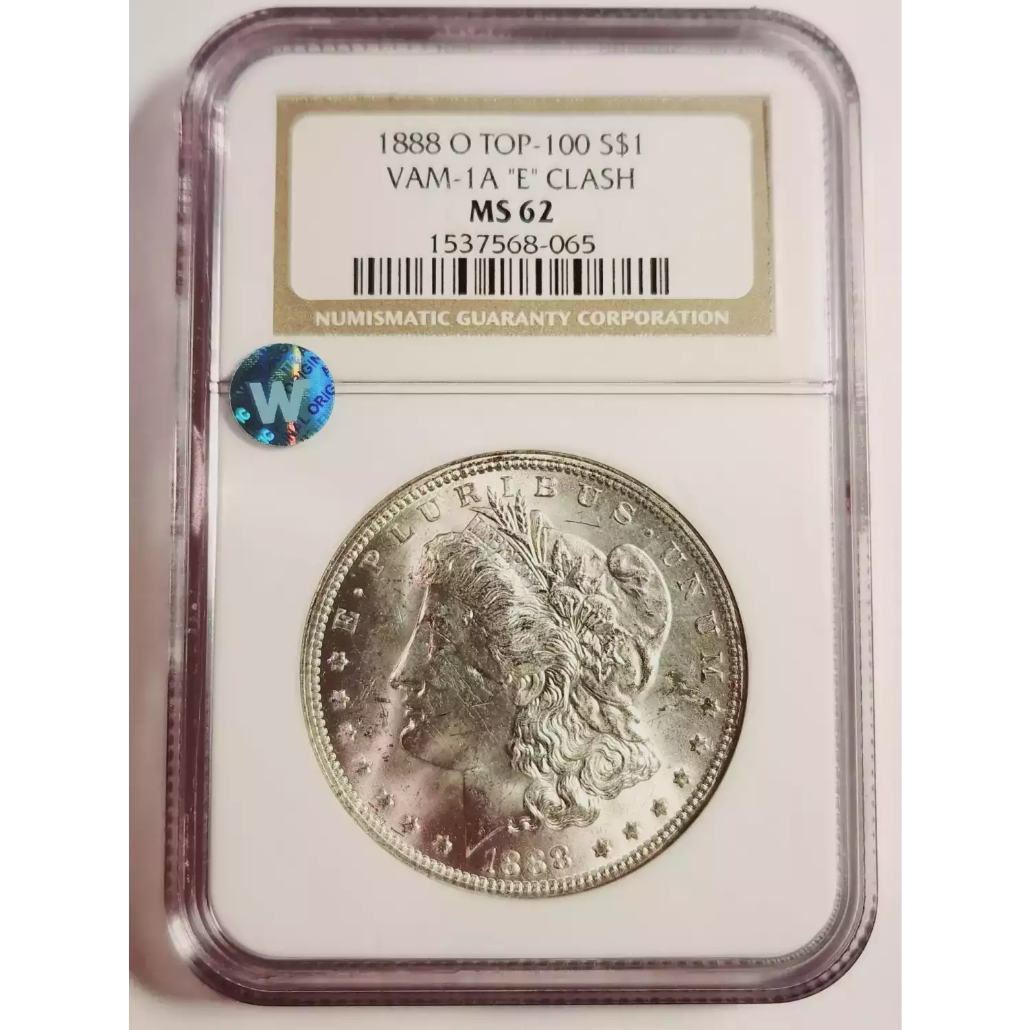 1888-O Morgan Silver Dollar NGC MS-62 O VAM-1A "E" CLASH - TOP 100 Sight White - Bob Paul Rare Coins