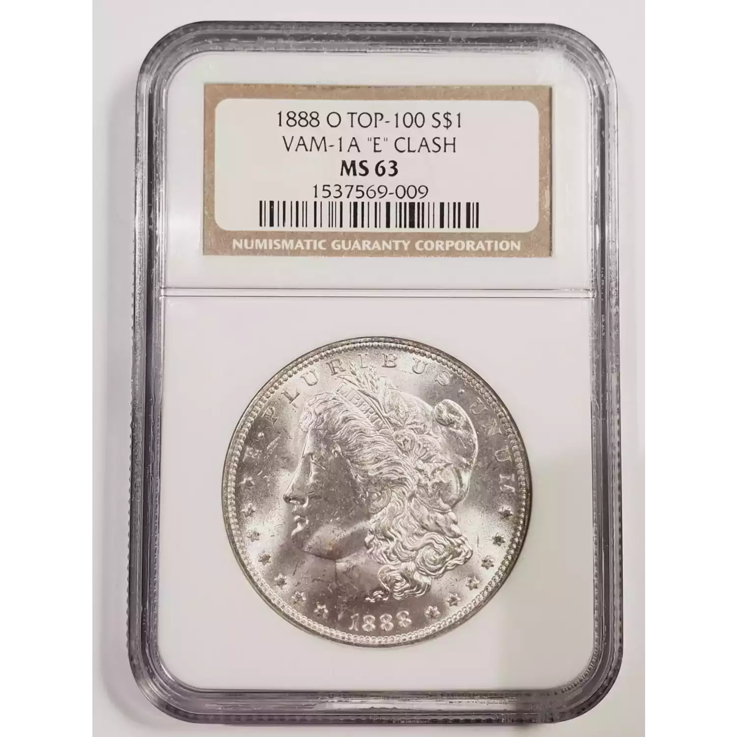 1888-O Morgan Silver Dollar NGC MS-63 VAM-1A "E" CLASH TOP 100 - Bob Paul Rare Coins