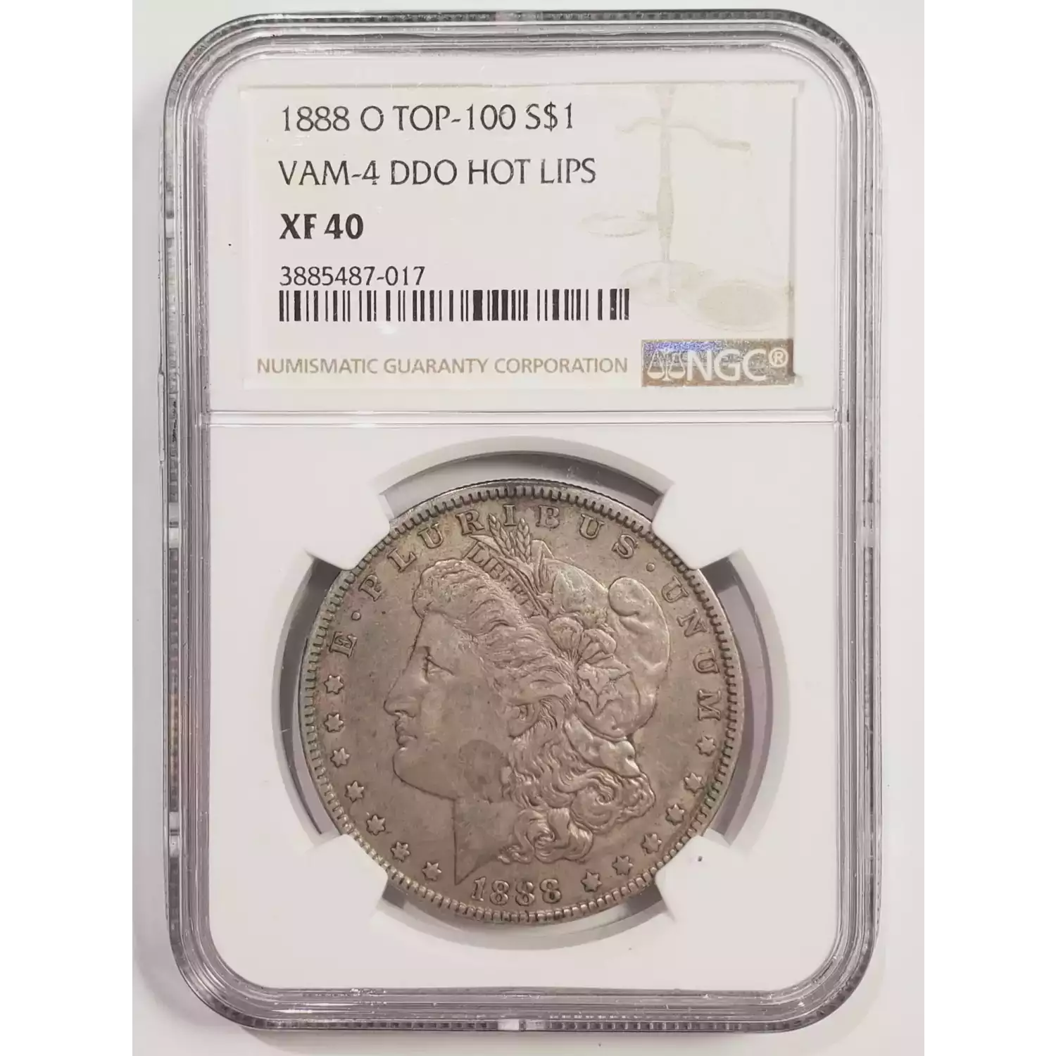 1888-O Morgan Silver Dollar NGC XF-40 O VAM-4 DDO HOT LIPS TOP 100 - Bob Paul Rare Coins
