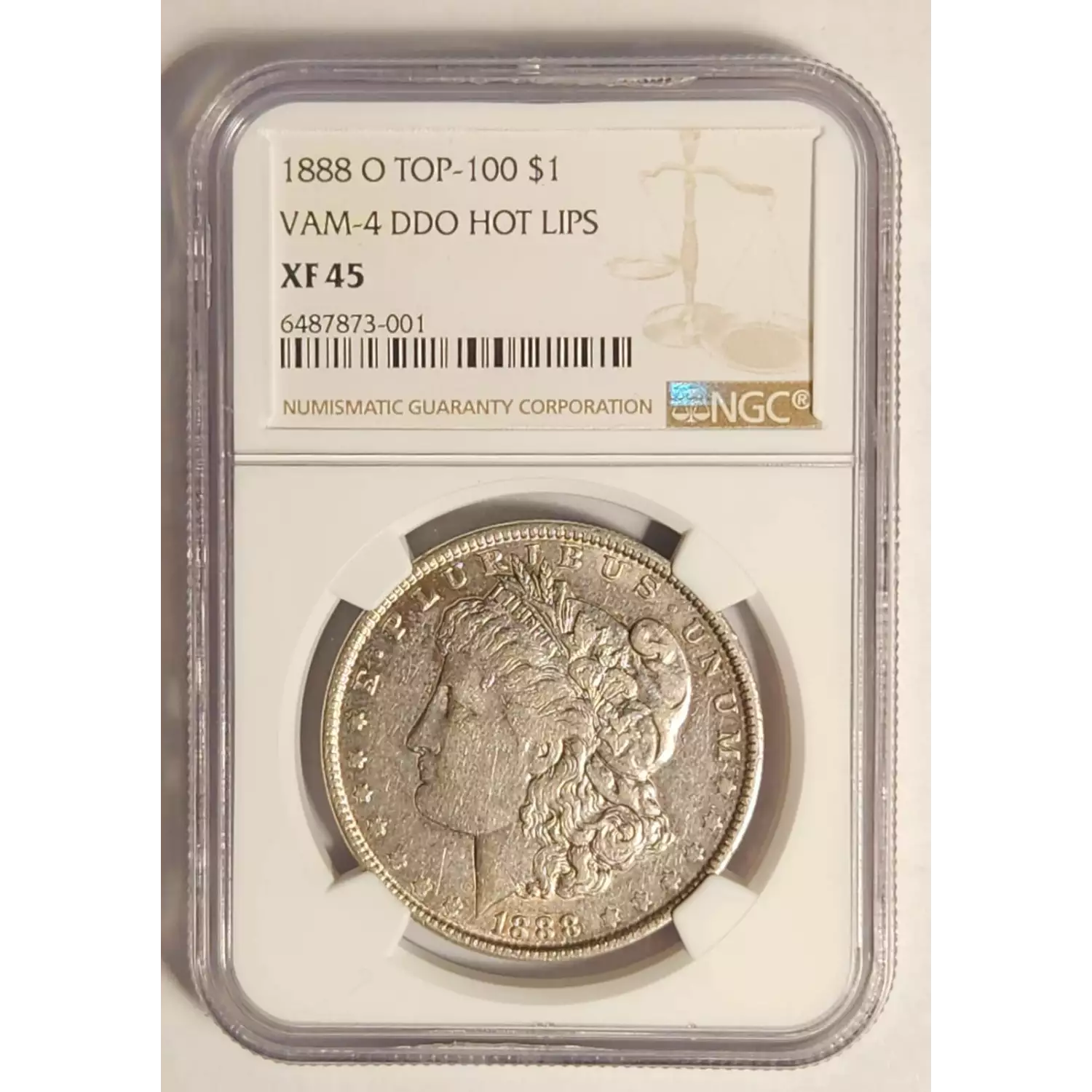 1888-O Morgan Silver Dollar NGC XF-45 O VAM-4 DDO HOT LIPS - TOP 100 - Bob Paul Rare Coins