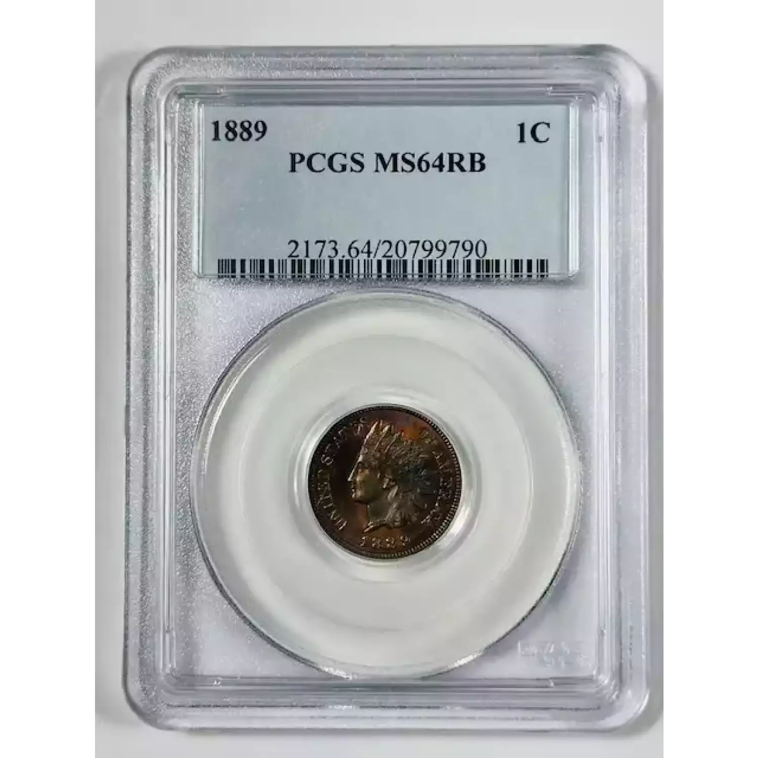 1889 Small Cents Indian Head PCGS MS-64 RB - Bob Paul Rare Coins