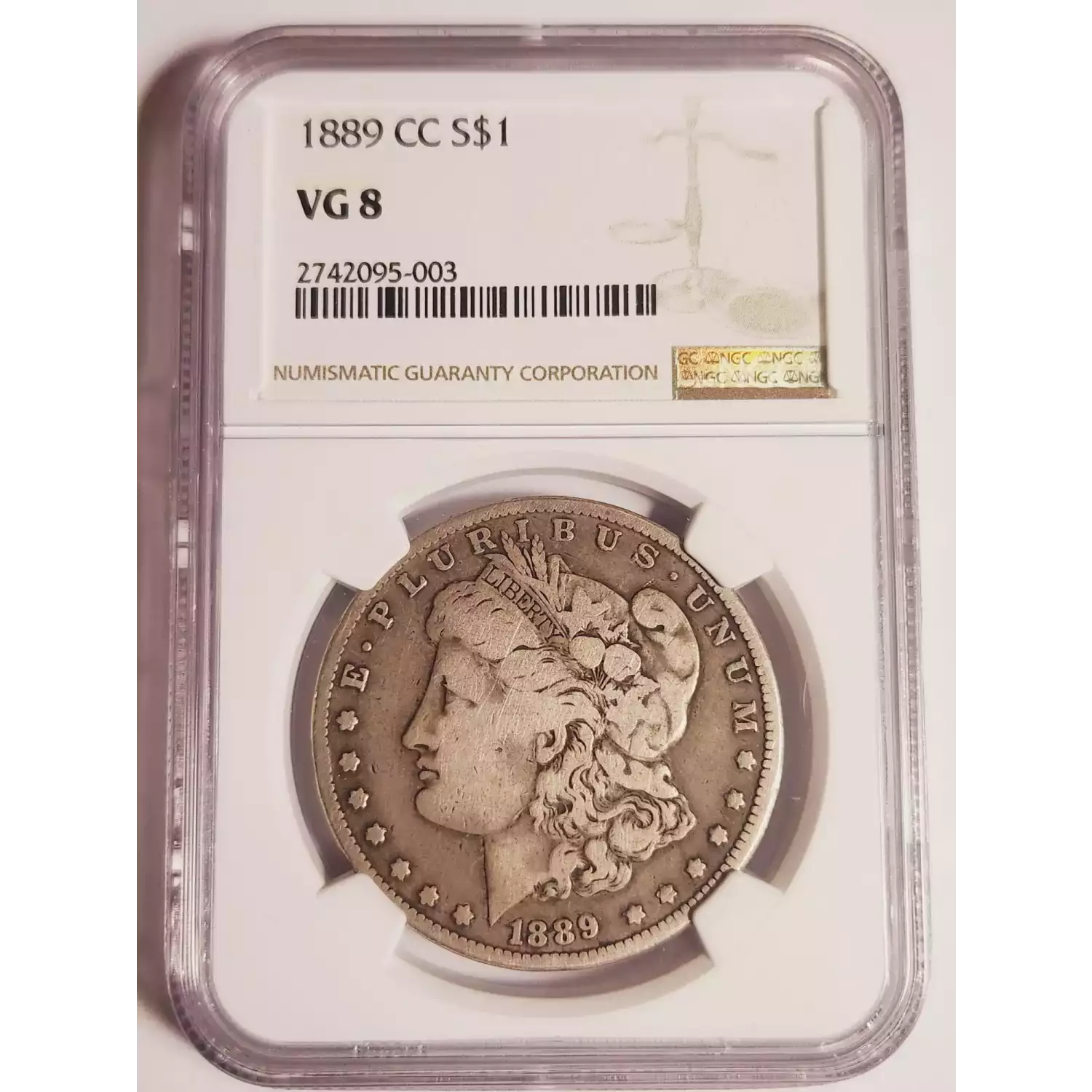 1889-CC Morgan Silver Dollar NGC VG-8 - Bob Paul Rare Coins