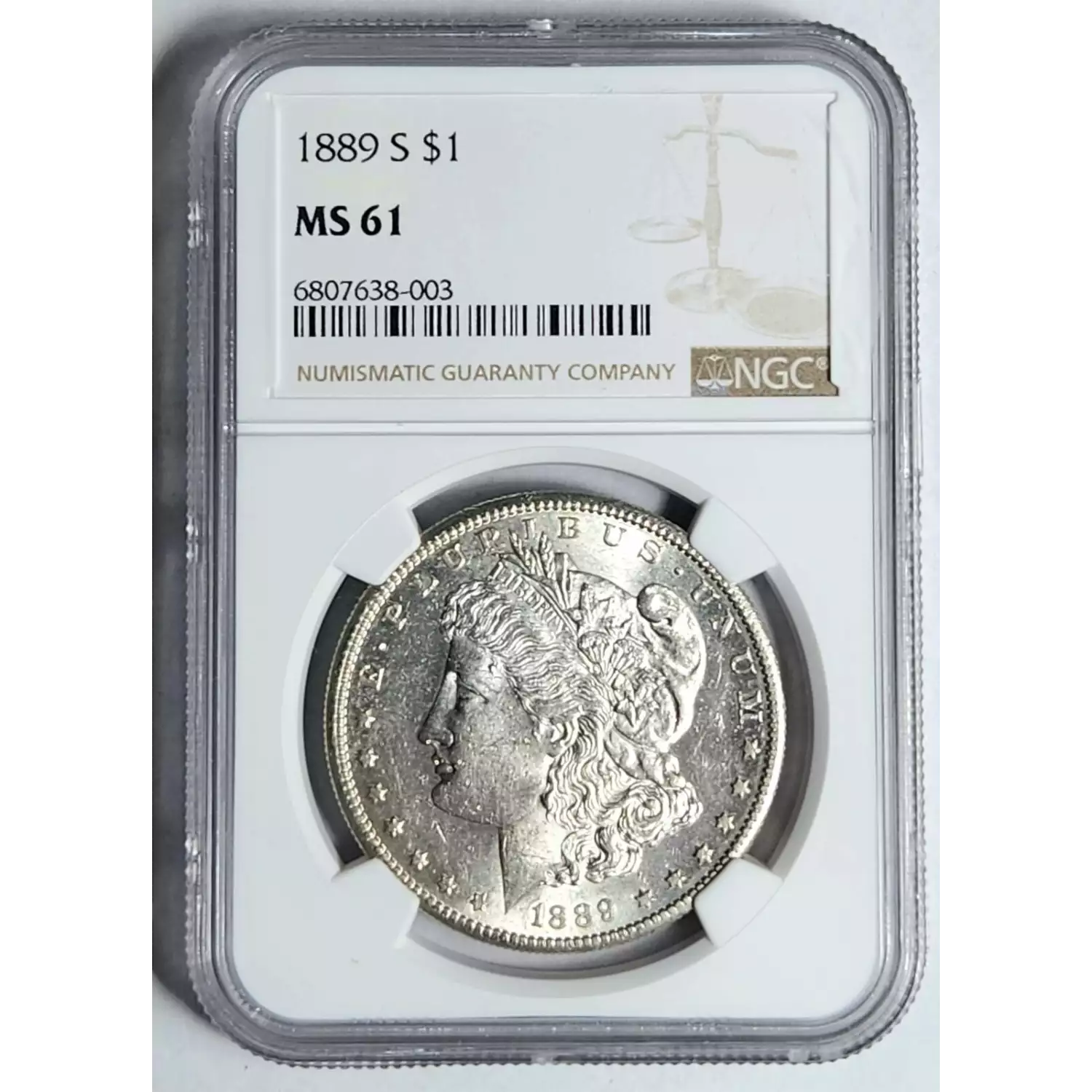 1889-S Morgan Silver Dollar NGC MS-61 - Bob Paul Rare Coins