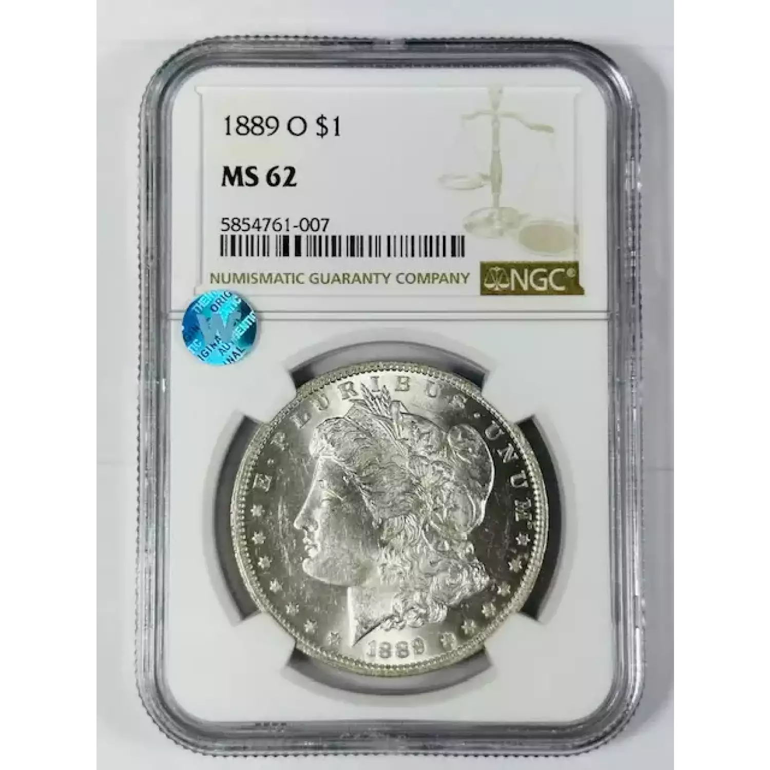 1889-O Morgan Silver Dollar NGC MS-62 Sight White - Bob Paul Rare Coins