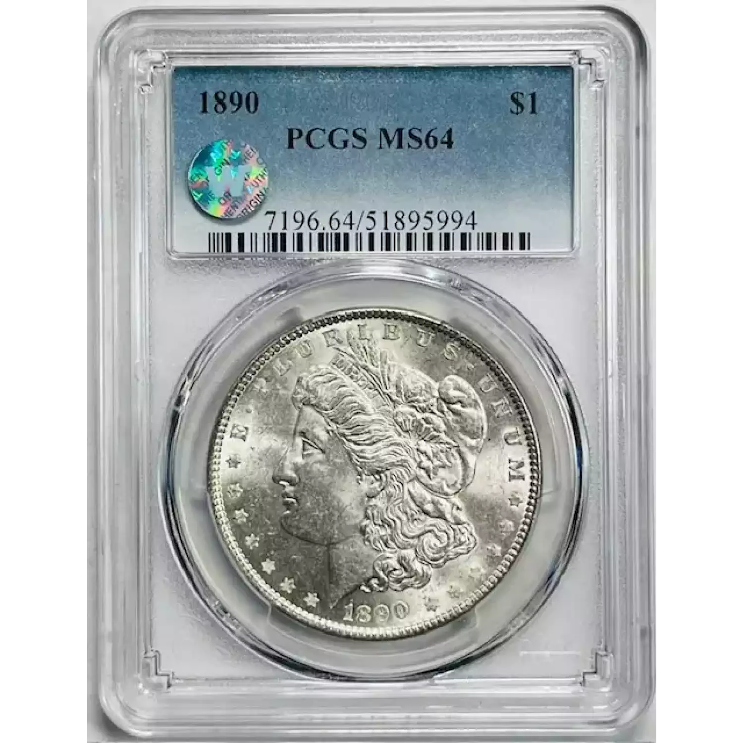1890 Morgan Silver Dollar PCGS MS-64 Sight White - Bob Paul Rare Coins