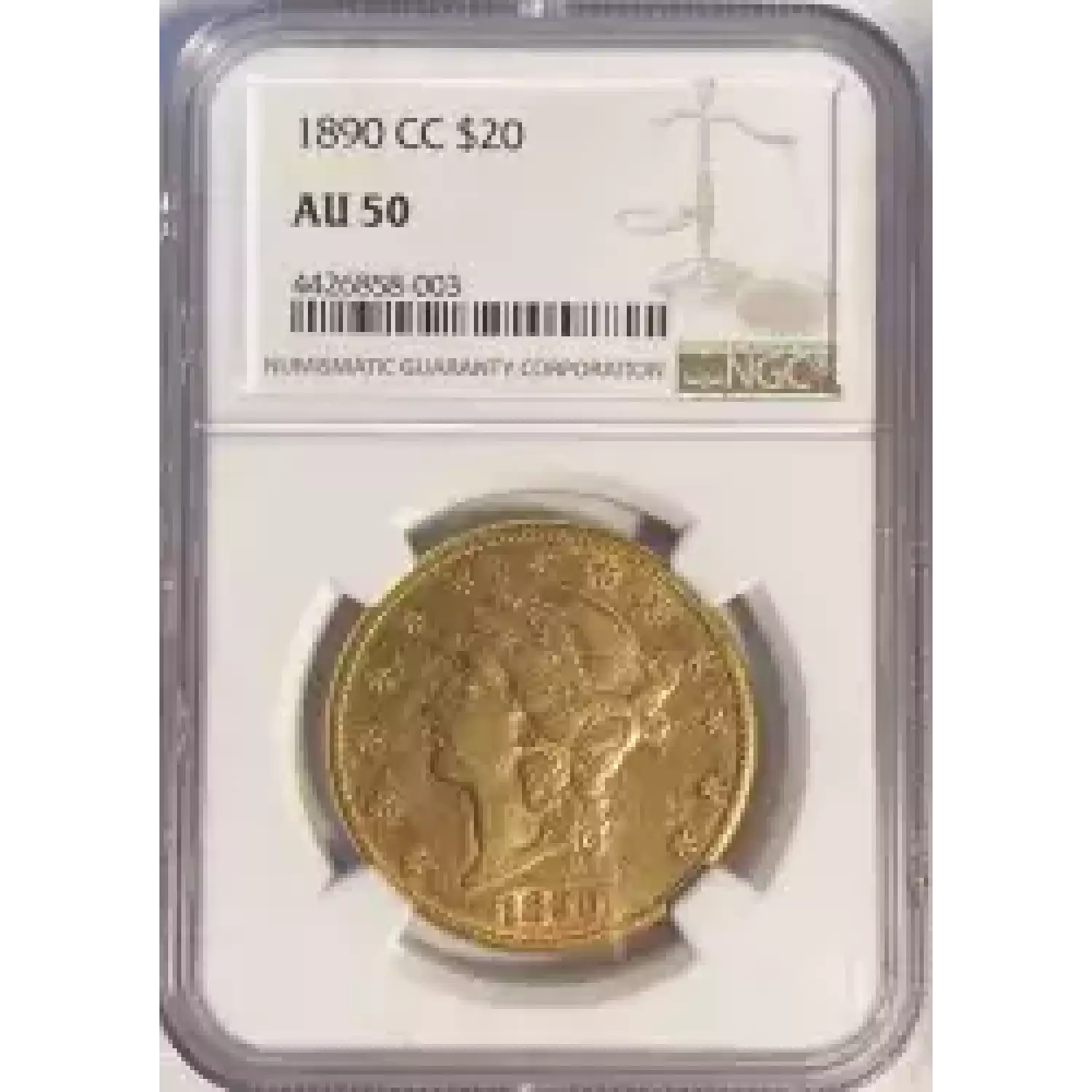 1890-CC Double Eagles Liberty Head NGC AU-50 - Bob Paul Rare Coins