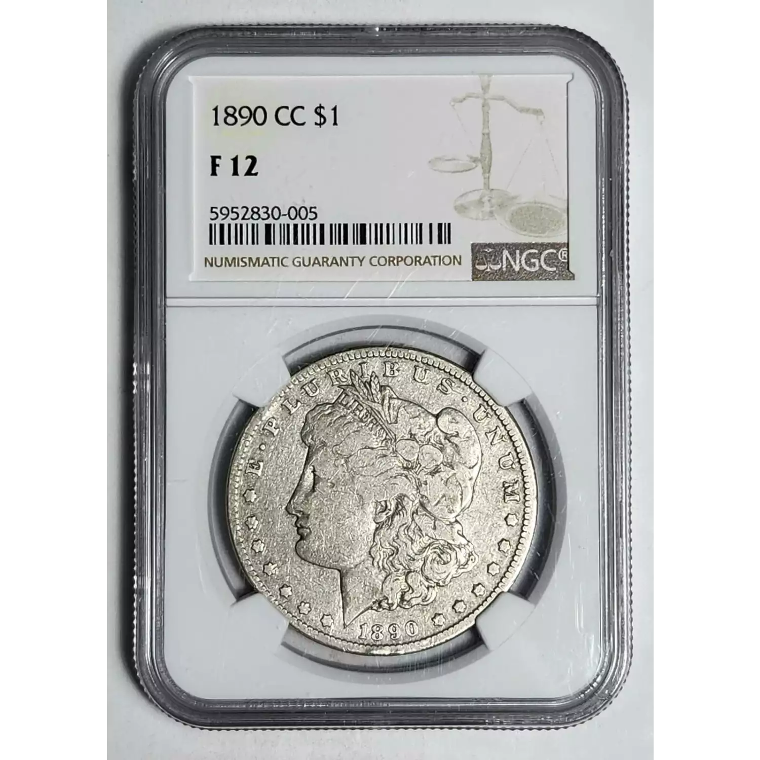 1890-CC Morgan Silver Dollar NGC F-12 - Bob Paul Rare Coins