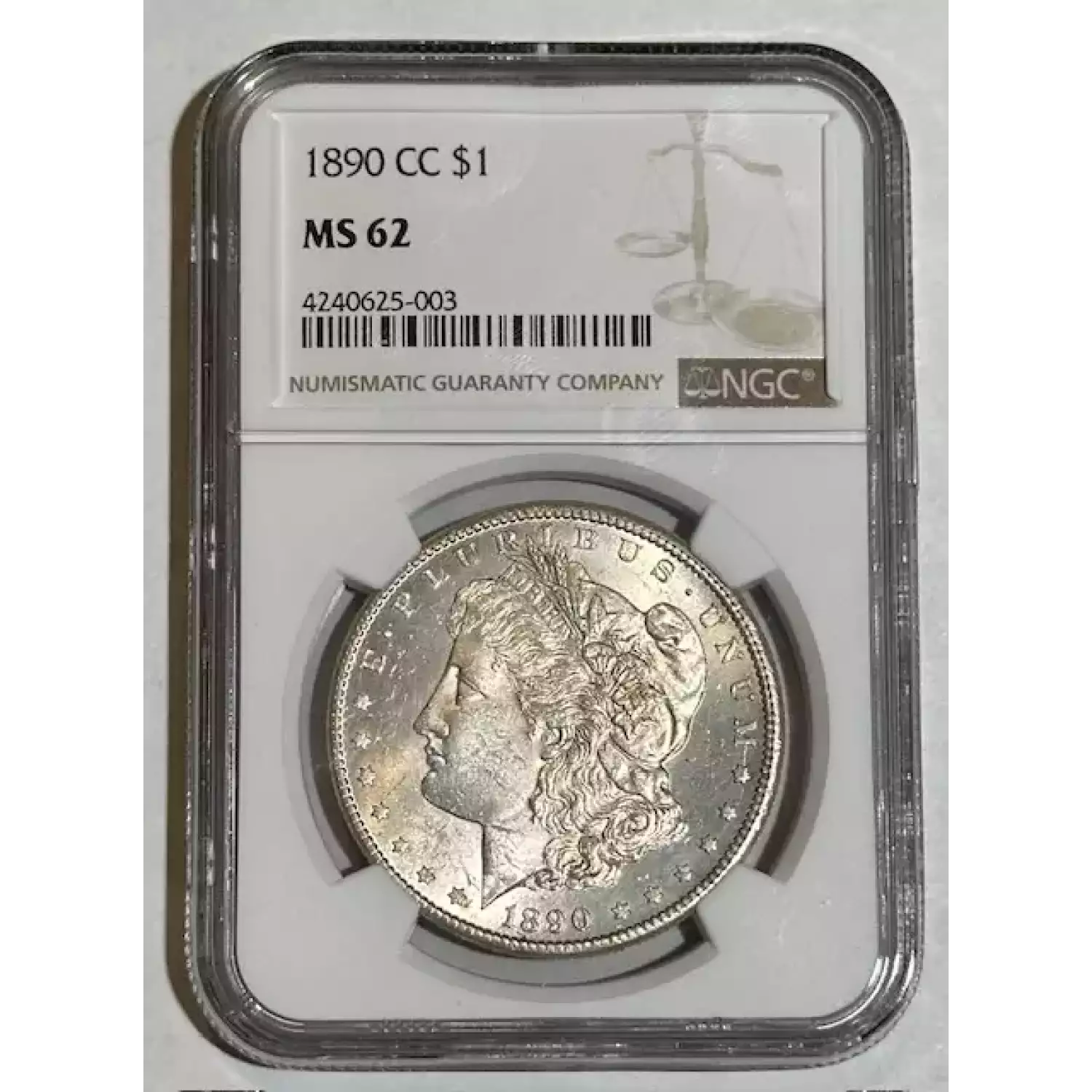 1890-CC Morgan Silver Dollar NGC MS-62 - Bob Paul Rare Coins