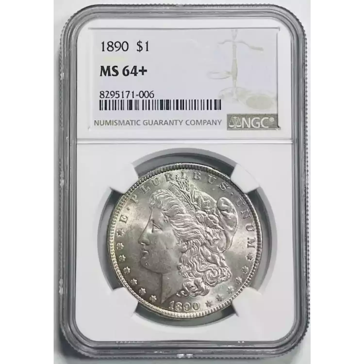 1890 Morgan Silver Dollar NGC MS-64+ - Bob Paul Rare Coins