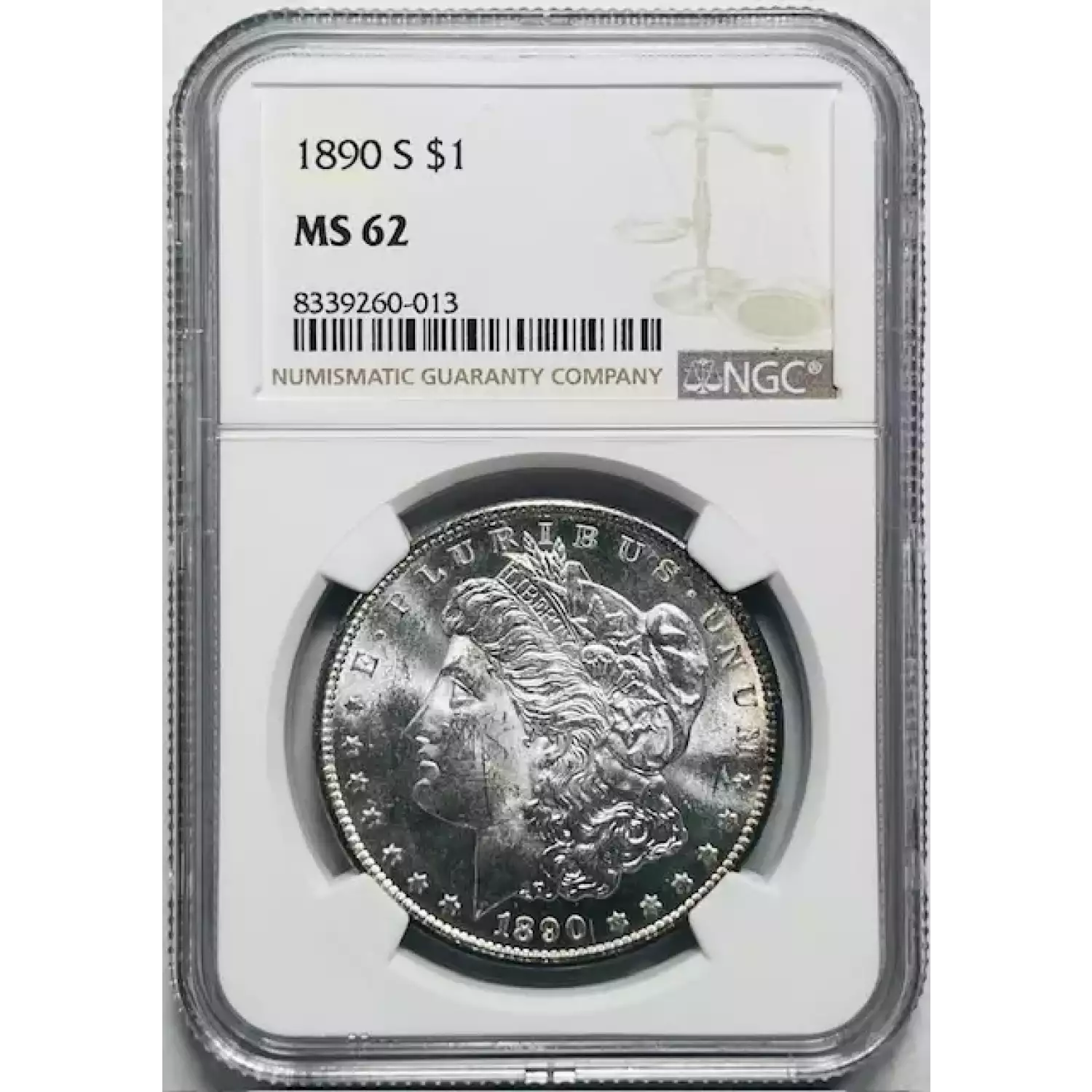 1890-S Morgan Silver Dollar NGC MS-62 - Bob Paul Rare Coins