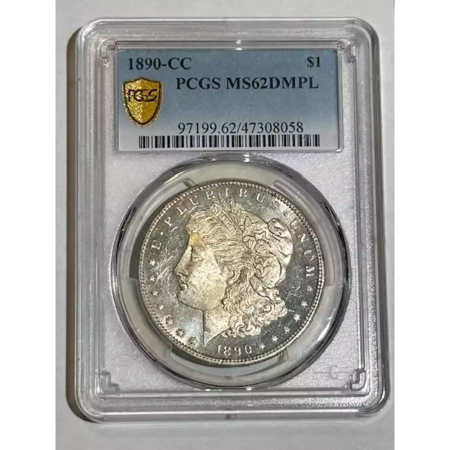 1890-CC Morgan Silver Dollar PCGS MS-62 DMPL - Bob Paul Rare Coins