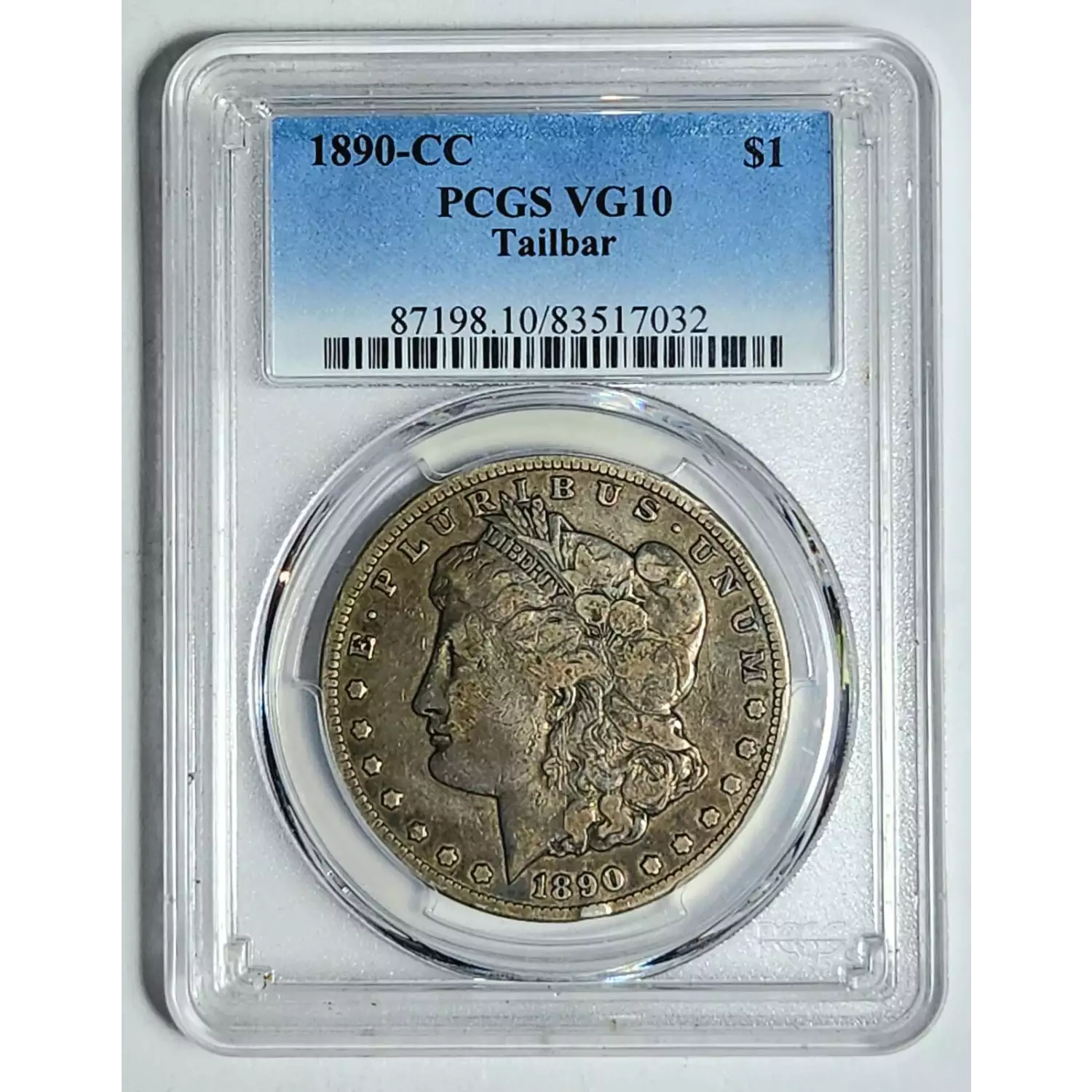 1890-CC Tailbar PCGS VG-10 - Bob Paul Rare Coins
