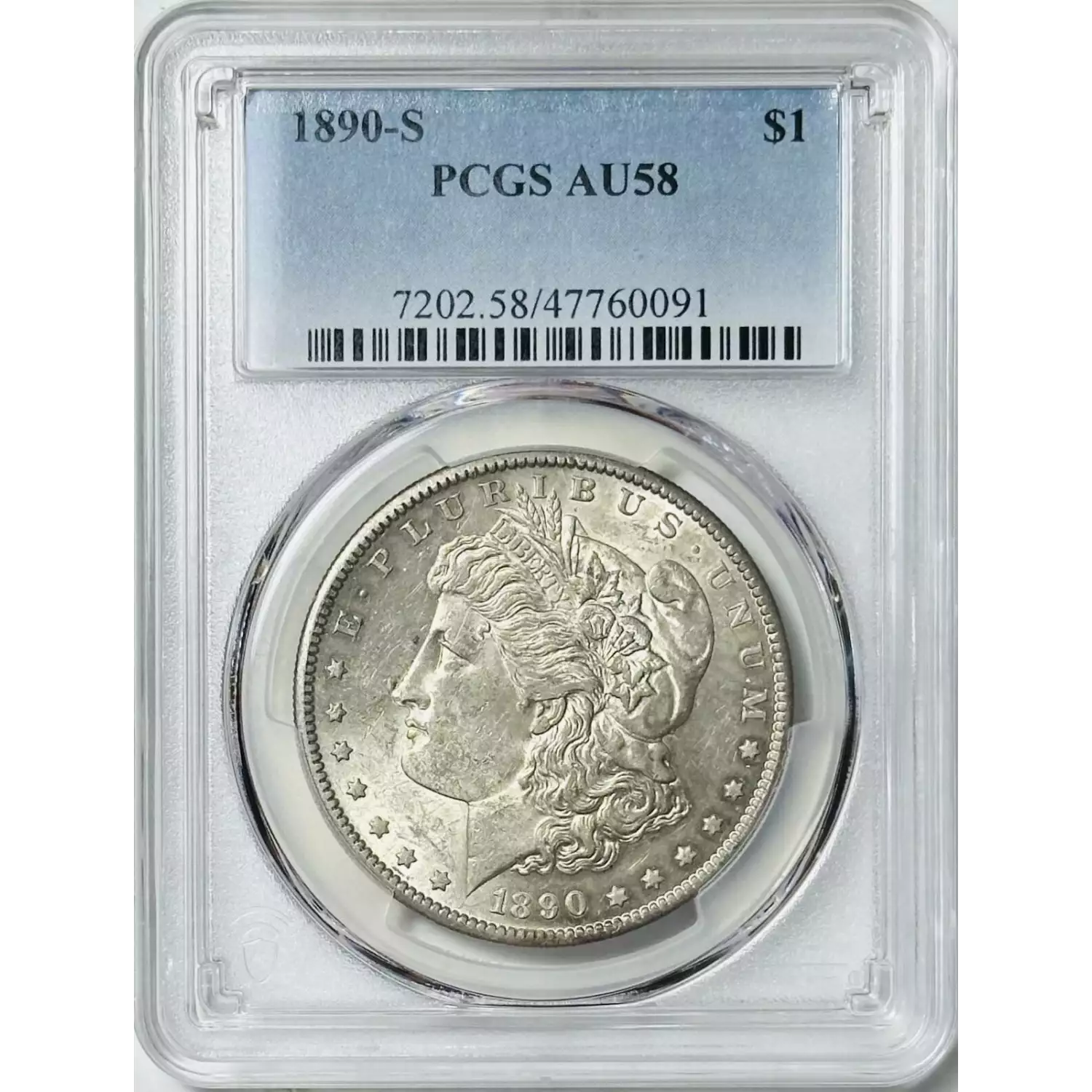 1890-S Morgan Silver Dollar PCGS AU-58 - Bob Paul Rare Coins