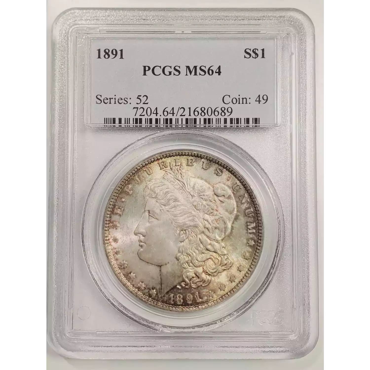 1891 Morgan Silver Dollar PCGS MS-64 - Bob Paul Rare Coins