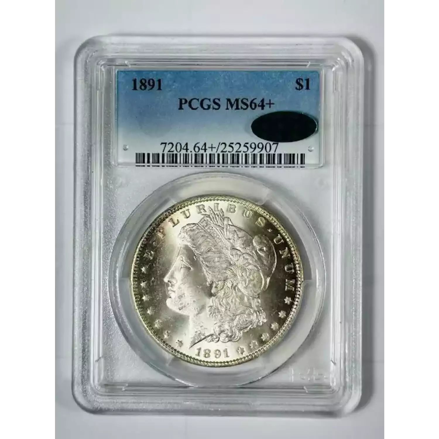 1891 Morgan Silver Dollar PCGS MS-64+ CAC - Bob Paul Rare Coins