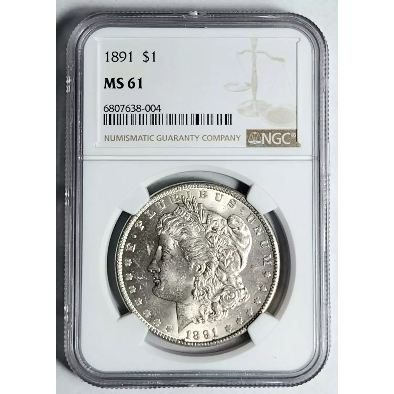 1891 Morgan Silver Dollar NGC MS-61 - Bob Paul Rare Coins