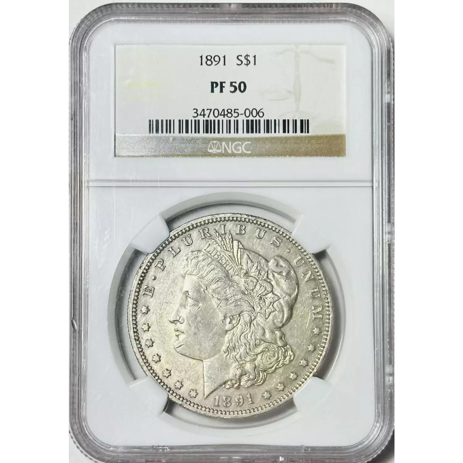 1891 Morgan Silver Dollar NGC PF-50 Mintage of 650! - Bob Paul Rare Coins