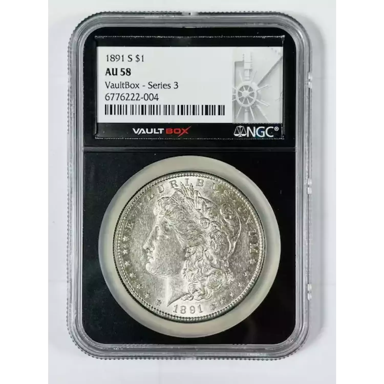 1891-S Morgan Silver Dollar NGC AU-58 Vault Box Series 3 - Bob Paul Rare Coins