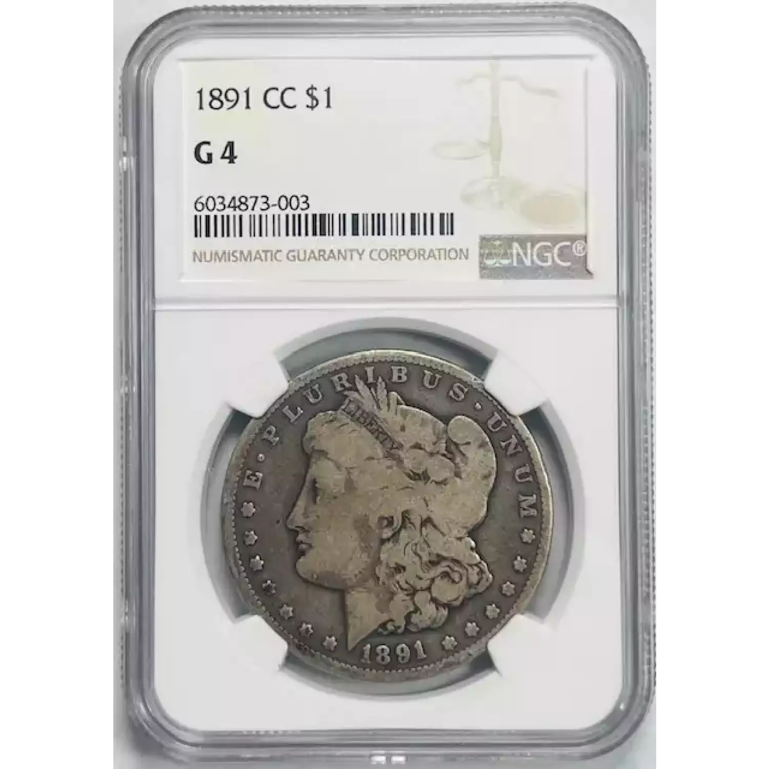 1891-CC Morgan Silver Dollar NGC G-4 - Bob Paul Rare Coins