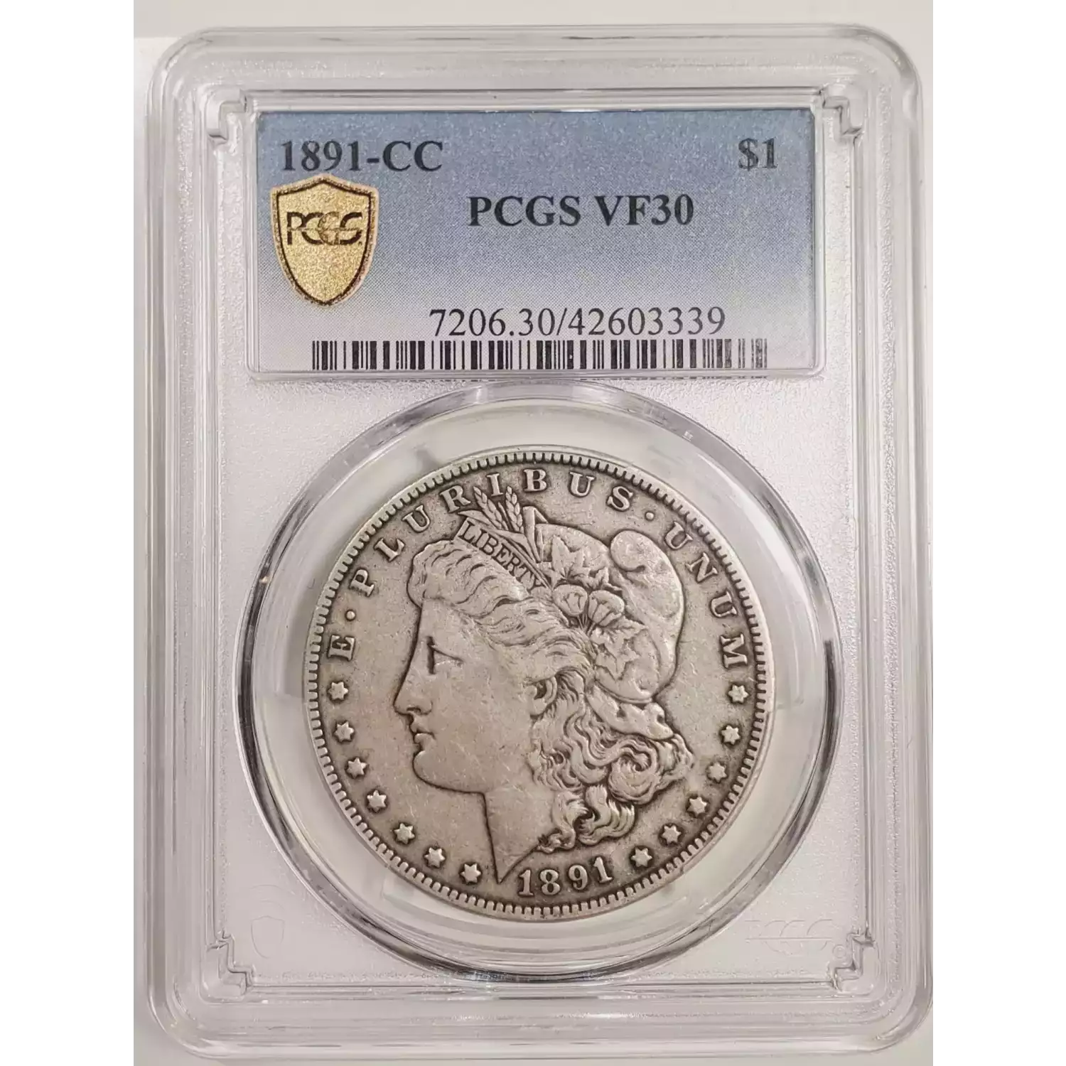 1891-CC Morgan Silver Dollar PCGS VF-30 - Bob Paul Rare Coins