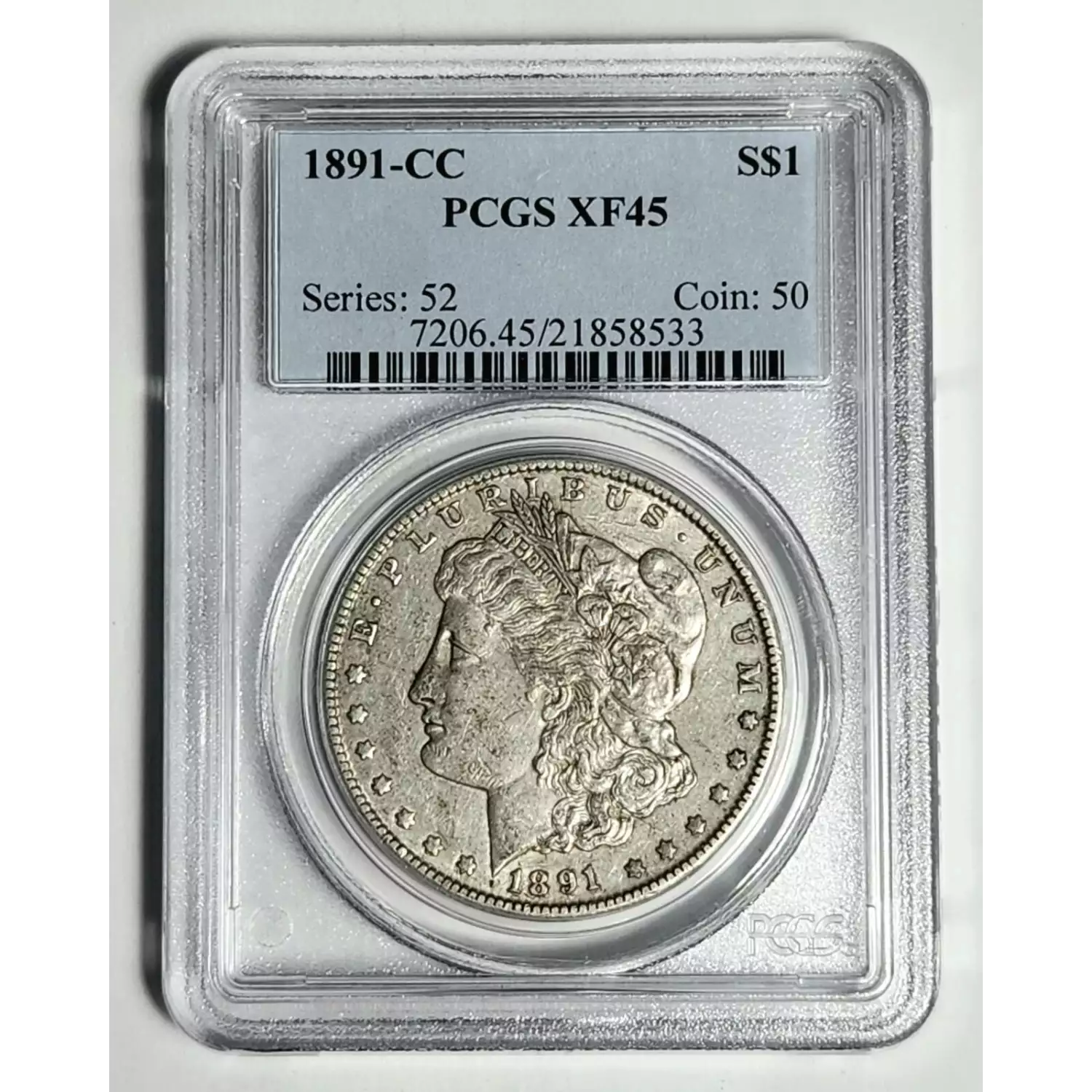 1891-CC Morgan Silver Dollar PCGS XF-45 - Bob Paul Rare Coins